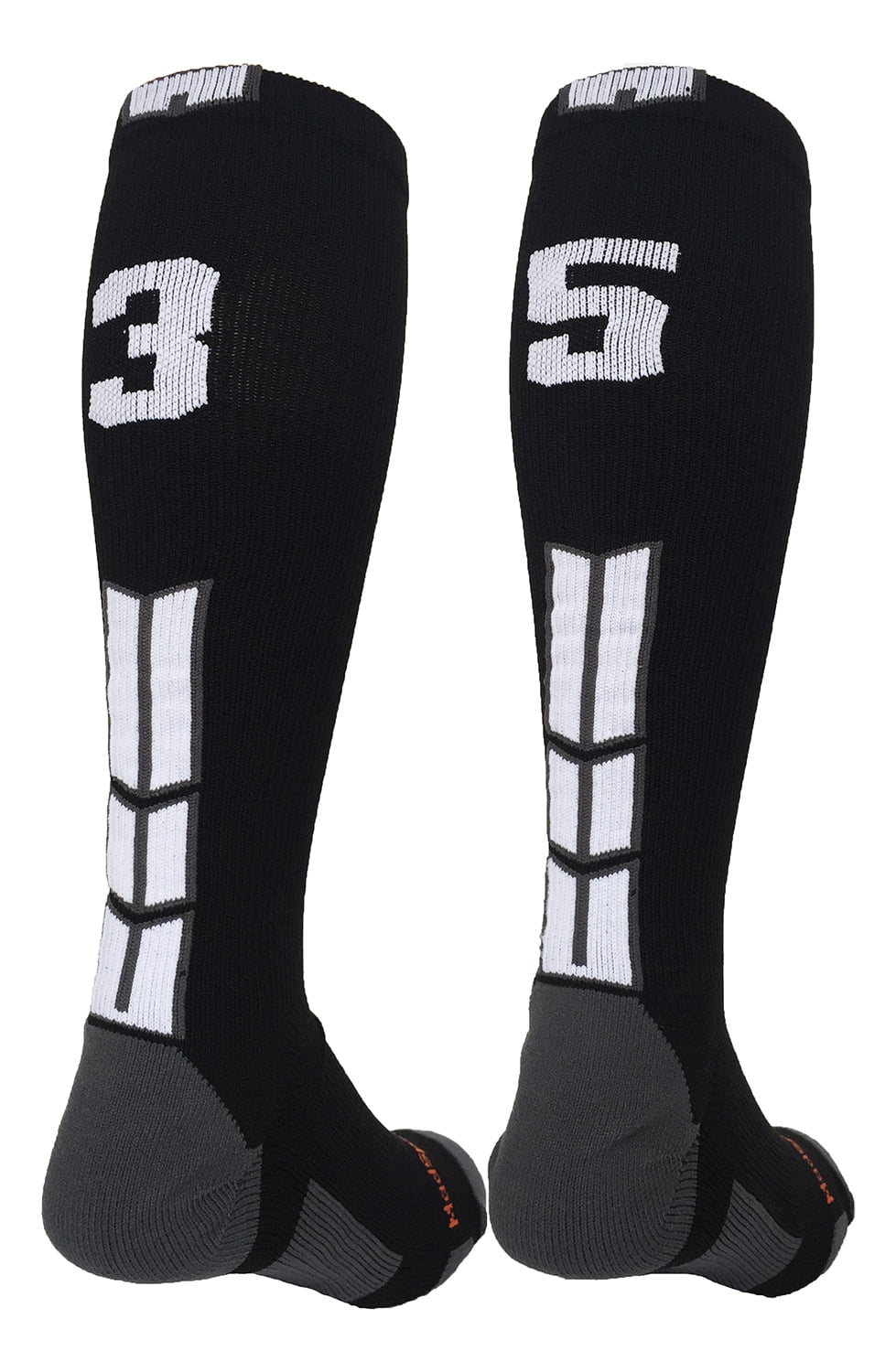 Player Id Black/White Over the Calf Number Socks (#35, Small) - Walmart.com