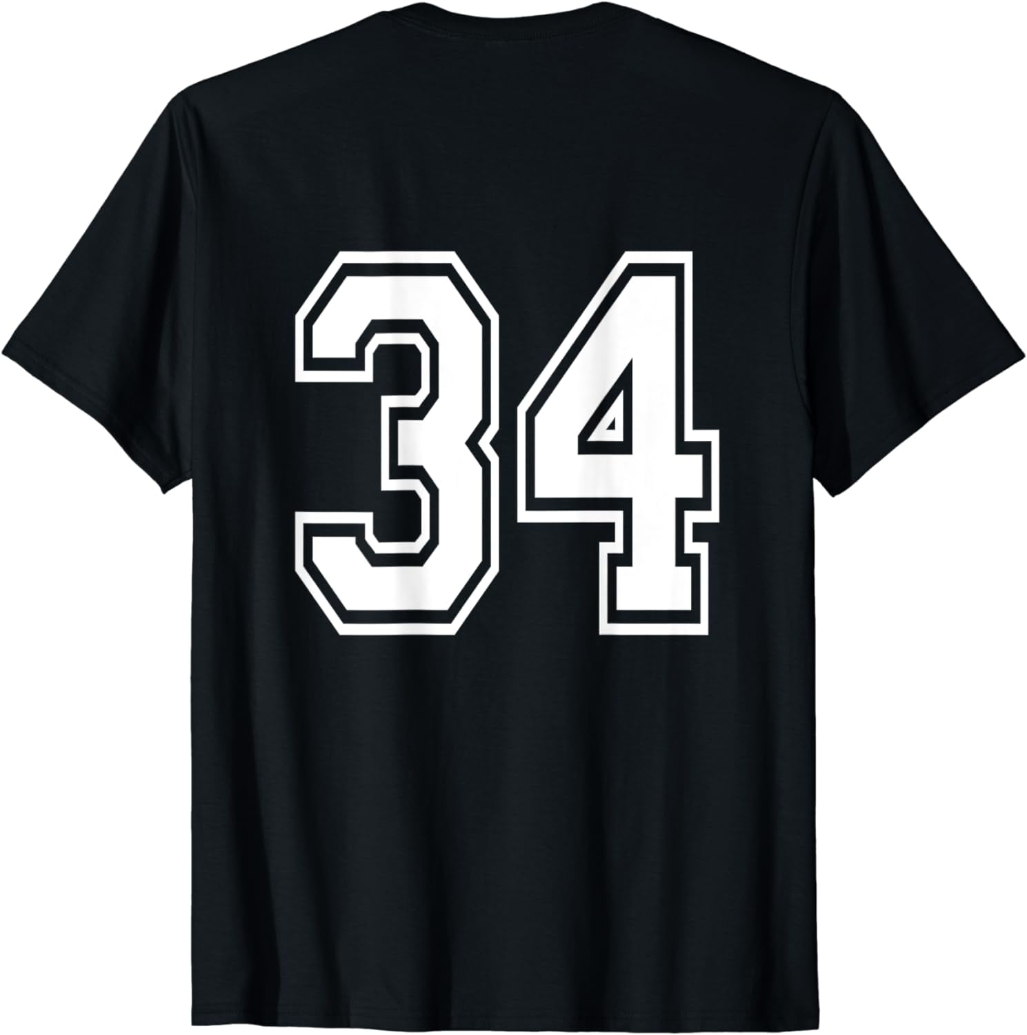 Player Number Black T-shirt - Walmart.com