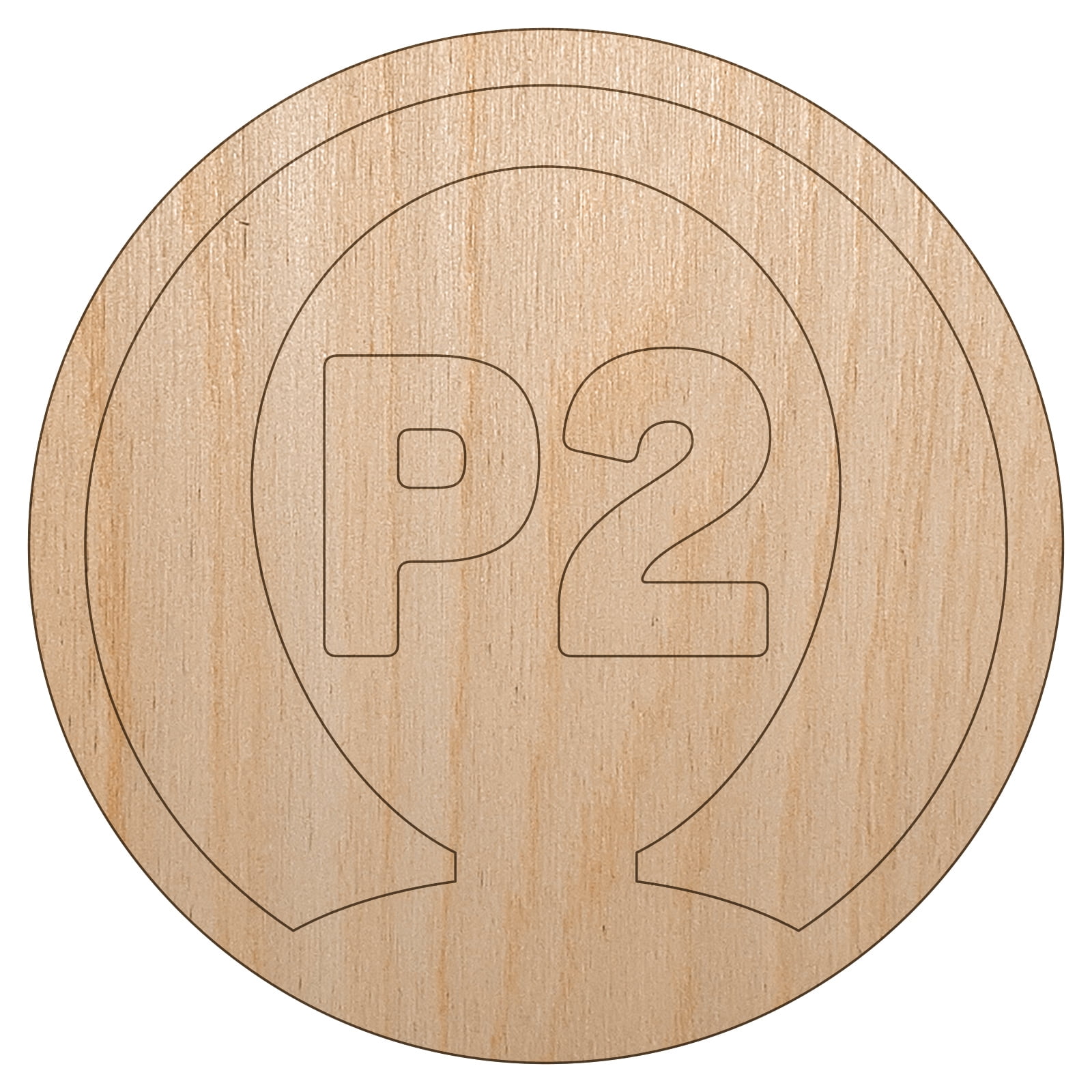 Player Two Person Indicator Gaming Icon Wood Shape Unfinished Piece ...