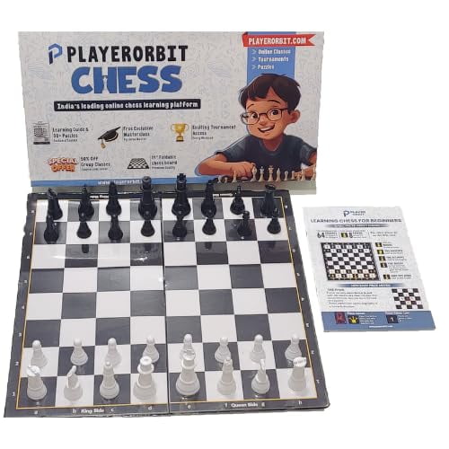 Playerorbit Standard Size Foldable Chess Board Set With Exclusive Chess ...