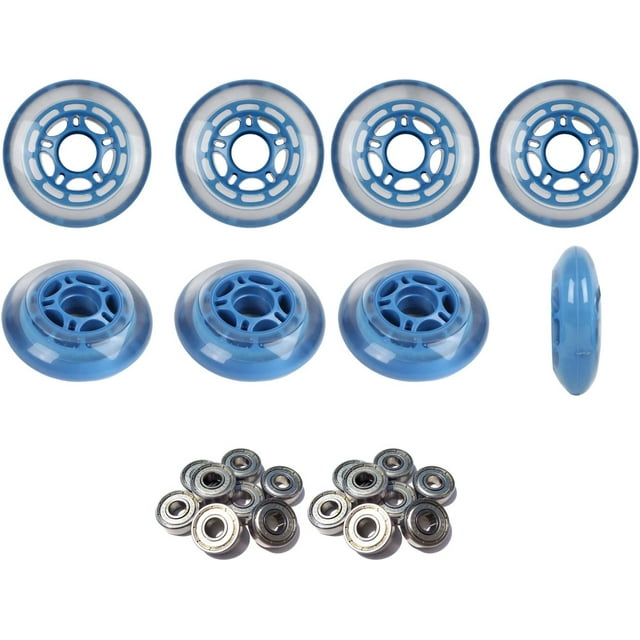 Players Choice Hockey Wheels 80mm 78A Soft Inline Skate Blue 8 Pack ...