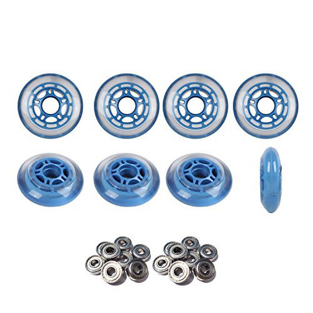 Players Choice Roller Hockey Wheels 76mm 78A Soft Inline Skate Blue 8 ...