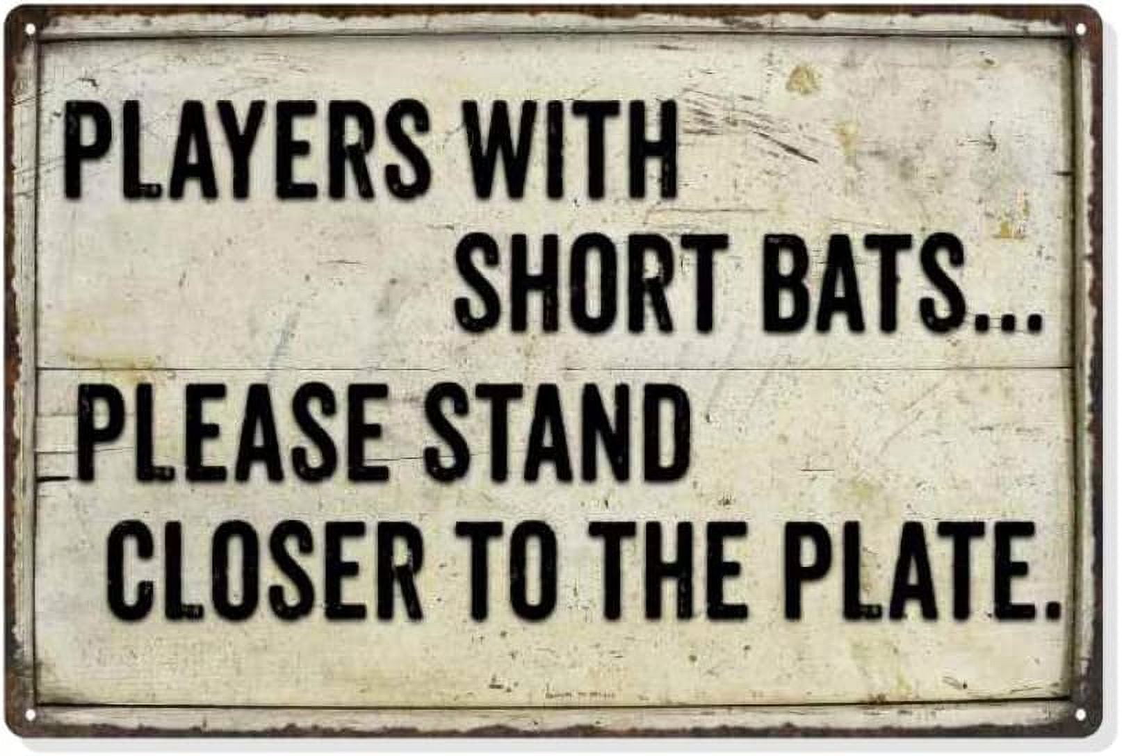 Players with Short Bats Funny Bathroom Sign Toilet Signs Restroom Decor ...