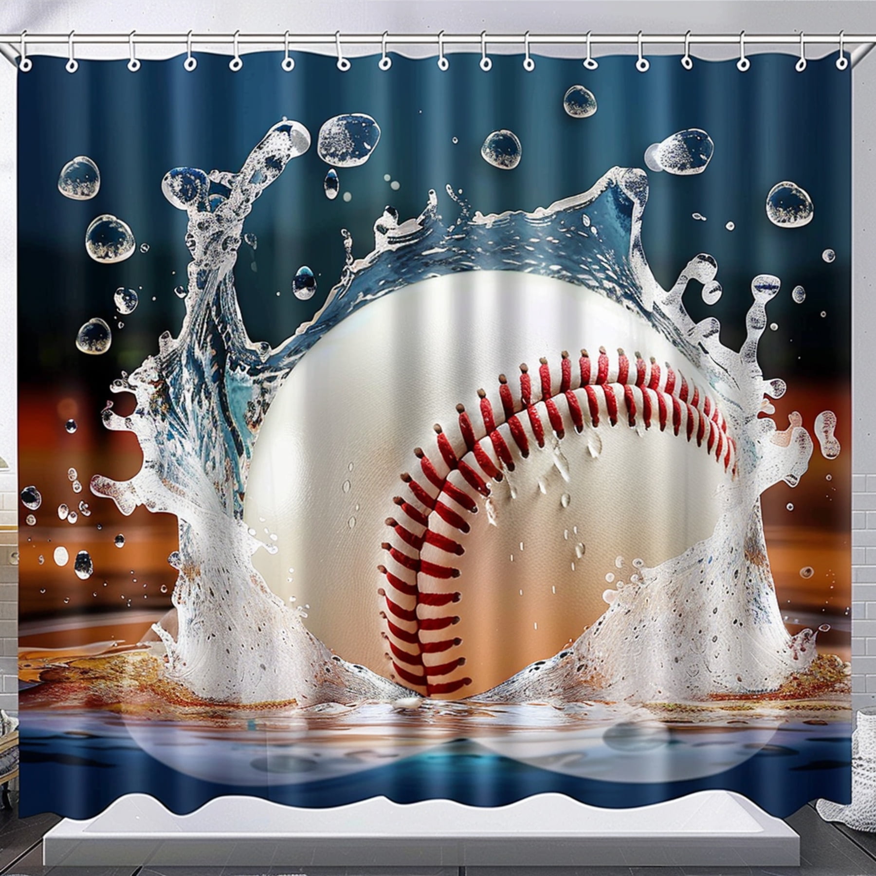 Playful Baseball Splash: Transform Your Bathroom with this Shower ...