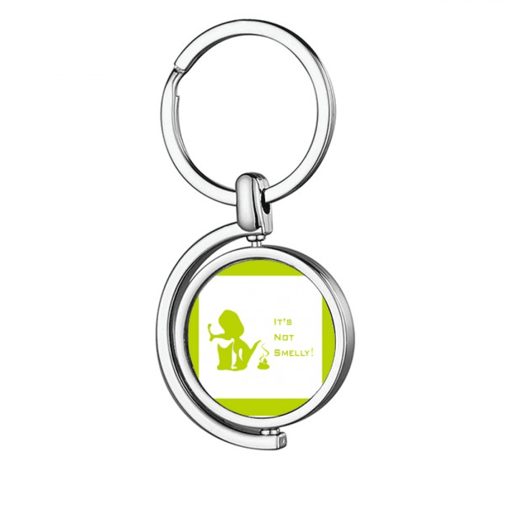 Playful Beagle Denies Poop Smelly Rotating Keychain Metal Keyring ...