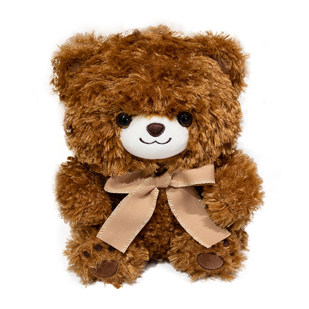 Playful Bear Plush Doll Cuddly Bear Plush Companion Doll with Bow ...