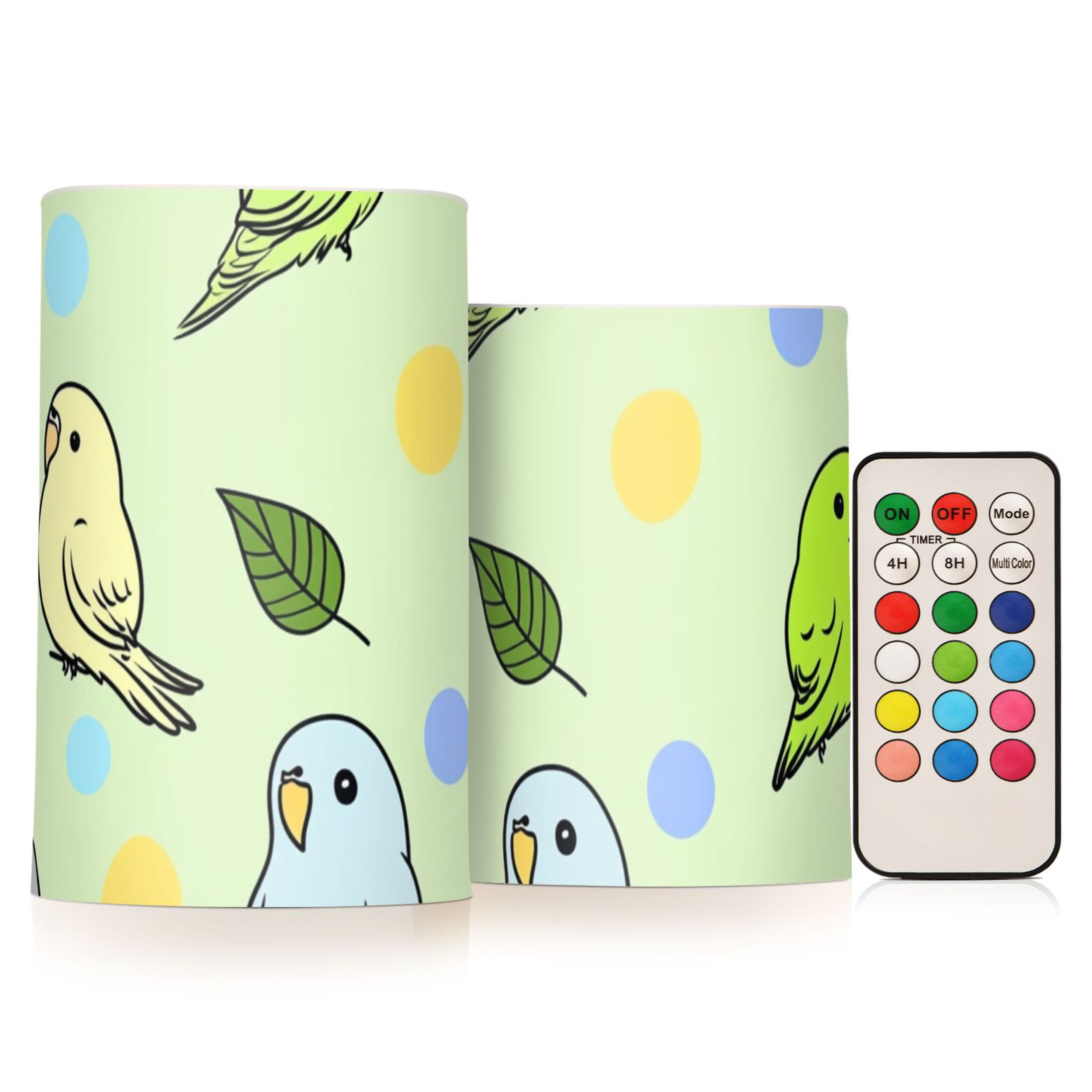 Playful Birds Flickering Flameless Candles Battery Operated with Remote ...