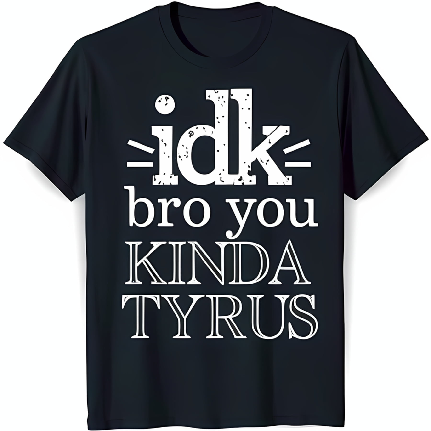 Playful Black T-Shirt with Ironic Graphic Design for Casual Style ...