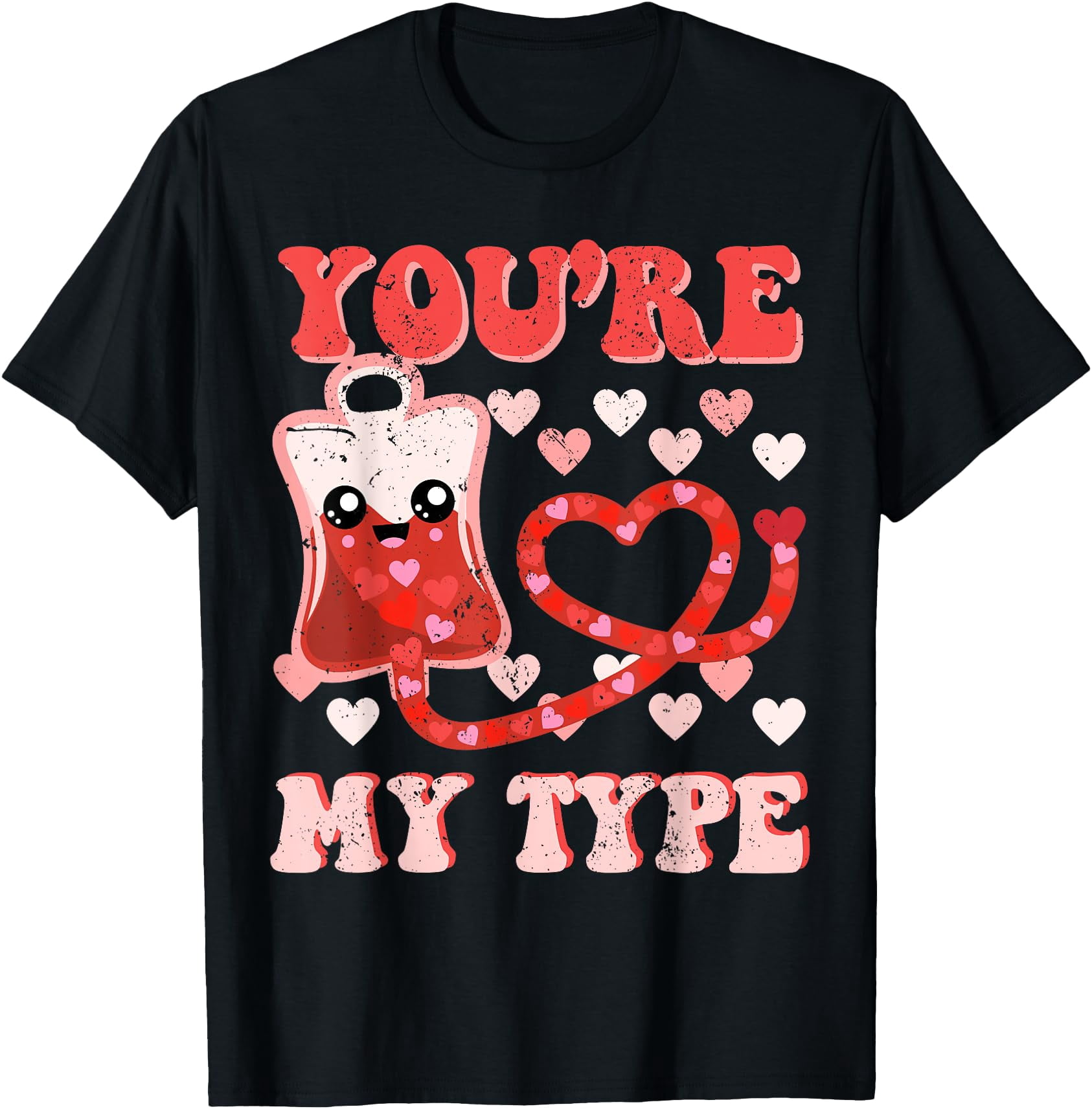 Playful Blood Bag Design T-Shirt for Nurses - Perfect Valentine's Day ...
