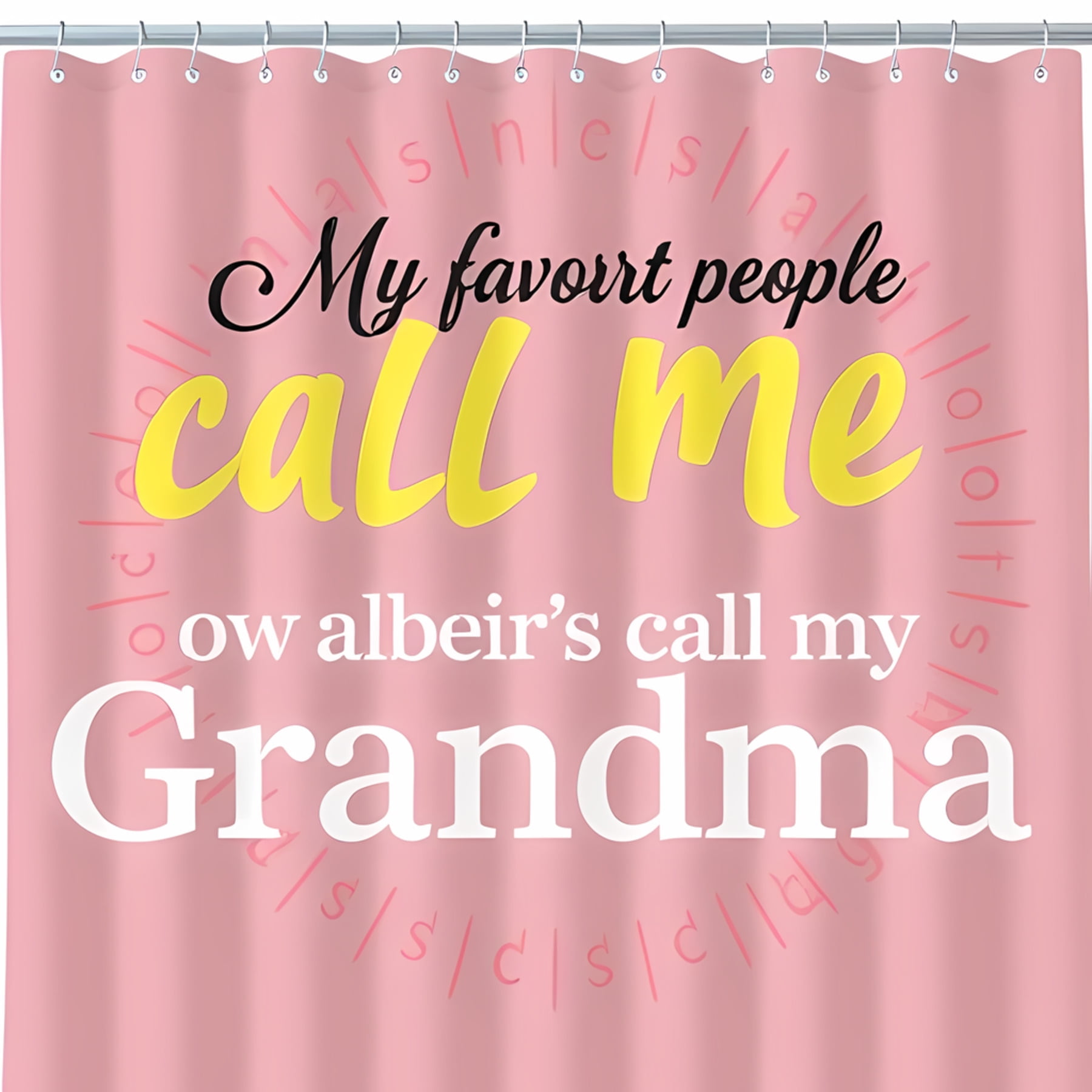 Playful Blush Pink Shower Curtain with Script & Sans-Serif Text Fun ...