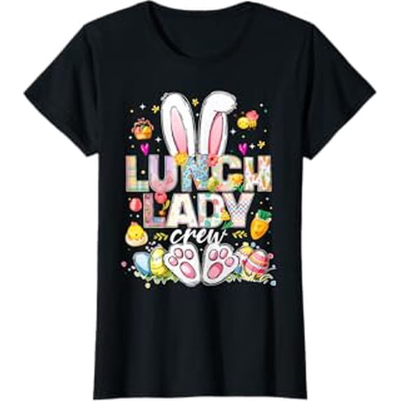 Playful Bunny Ears Design T-Shirt for Easter Celebrations and Cafeteria ...