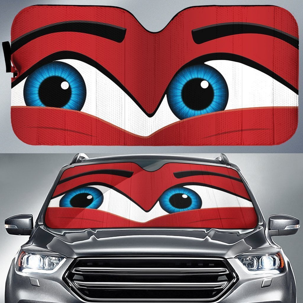 Playful Car Eyes Sun Shade Custom Car Accessories, Car Windshield, Auto ...