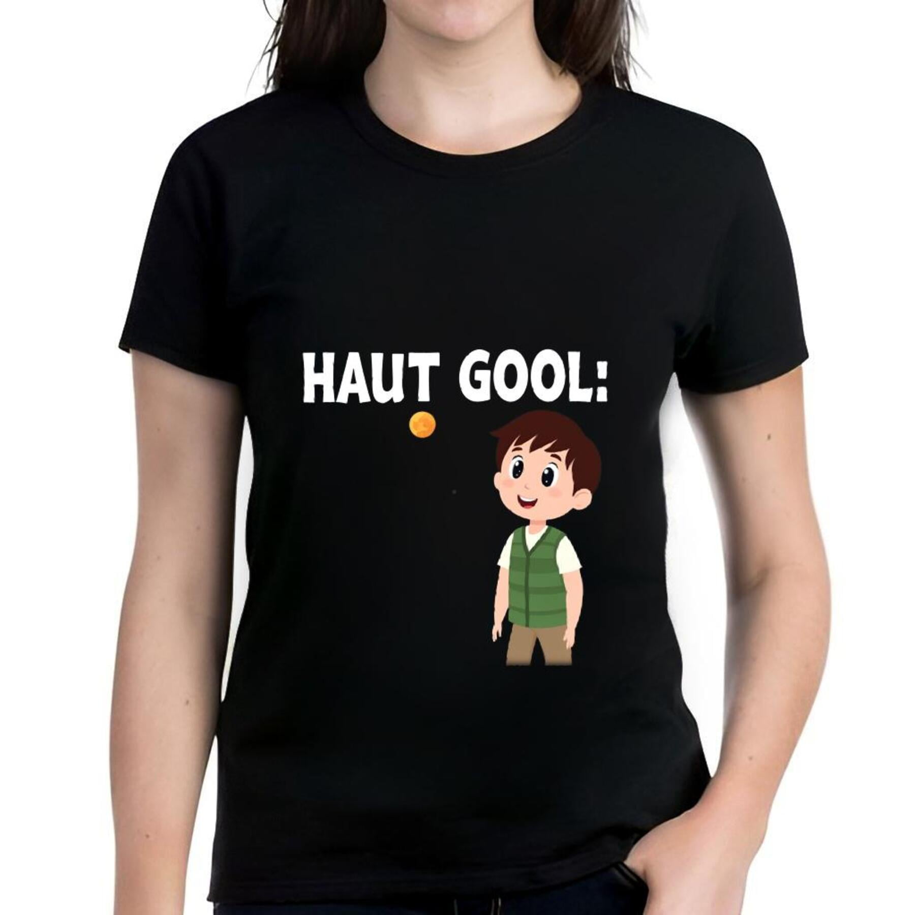 Playful Cartoon Character Cotton Short Sleeve T-Shirt for Women ...