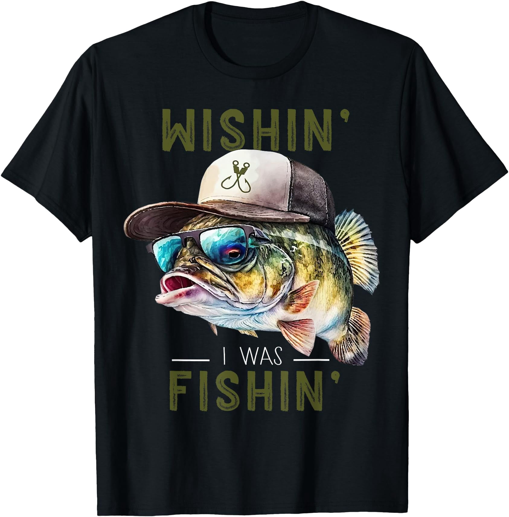 Playful Cartoon Fish T-Shirt for Fishing Enthusiasts - Perfect Gift for ...