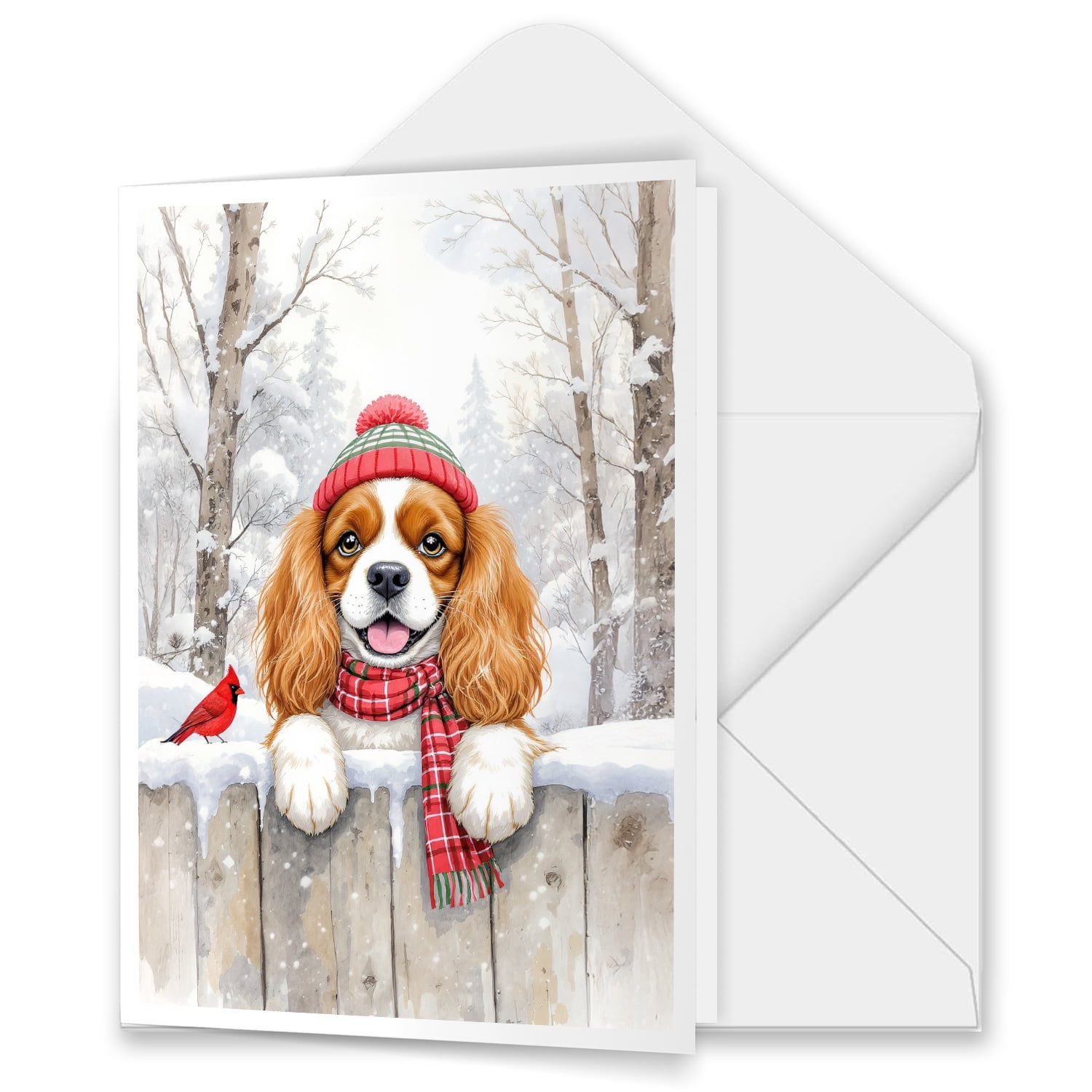 Playful Cavalier King Charles Spaniel Welcomes Winter Snowy Day with ...