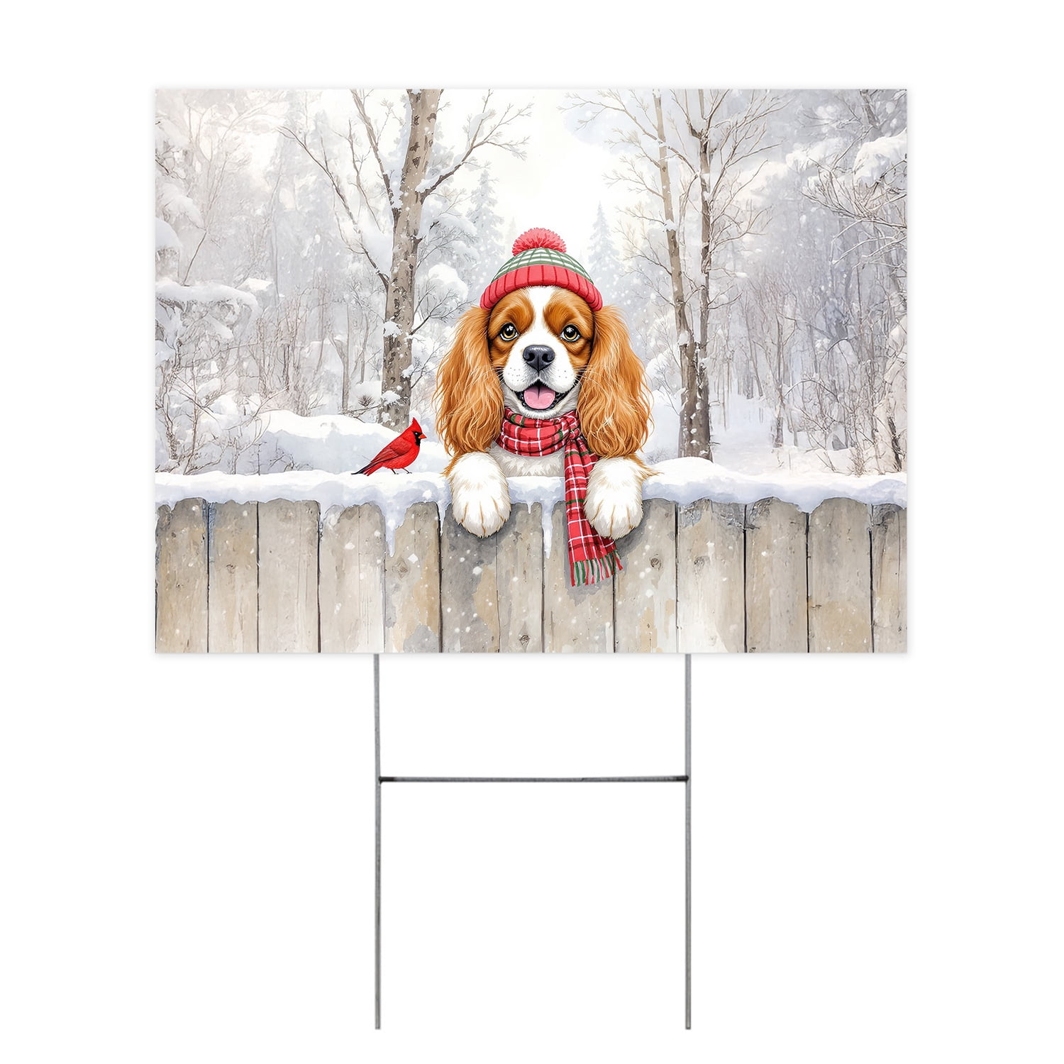 Playful Cavalier King Charles Spaniel Welcomes Winter Snowy Day with ...