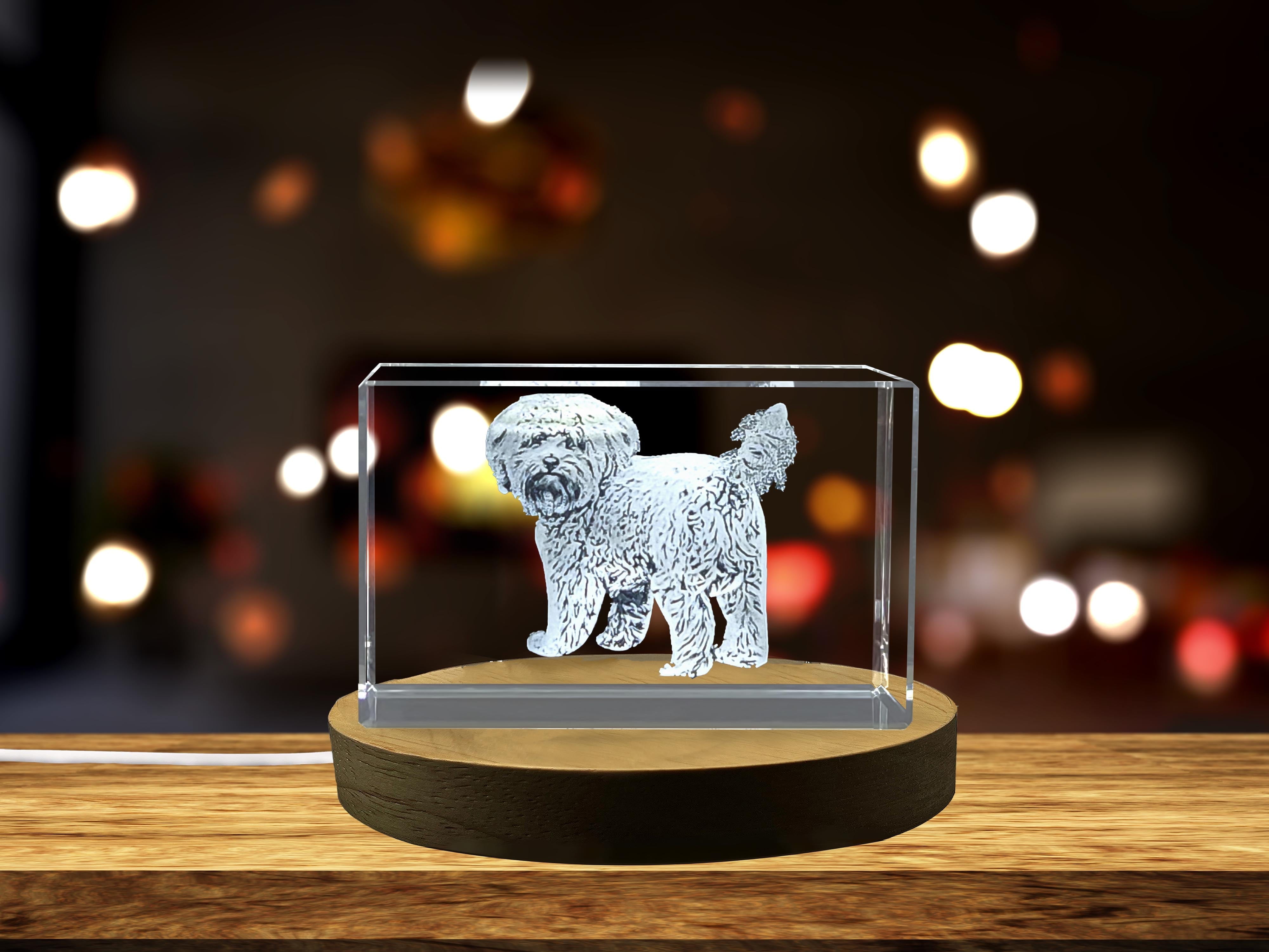 Playful Charm: 3D Engraved Crystal Cavapoo - Walmart.com