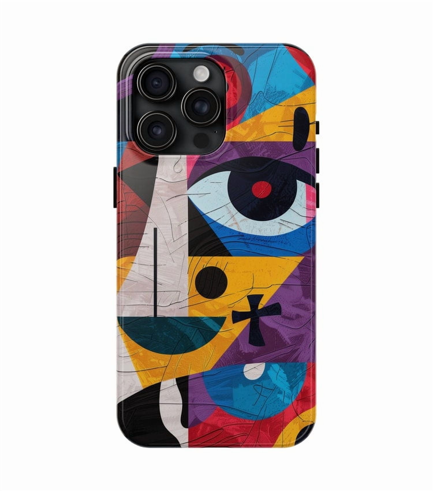 Playful Colors and Textures Abstract Art Design Phone Case for iPhone ...