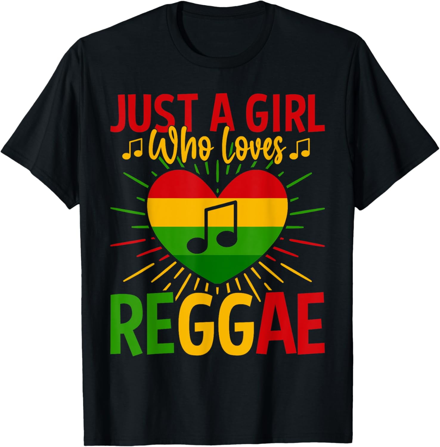 Playful Comfort Tee - Cool Reggae For Girls Women Rasta Jamaican Music ...
