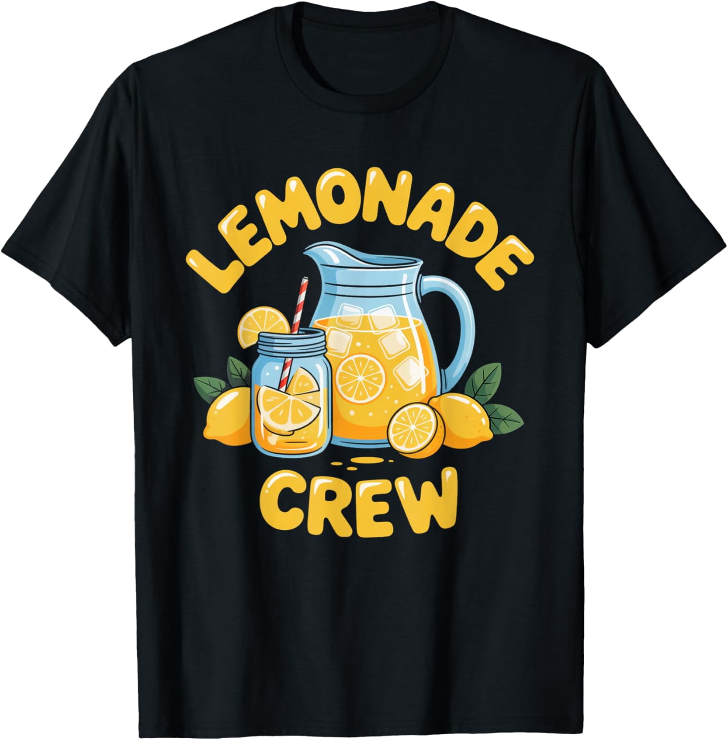 Playful Comfort Tee - Funny Lemonade Summer Lemonade Crew T-Shirt ...