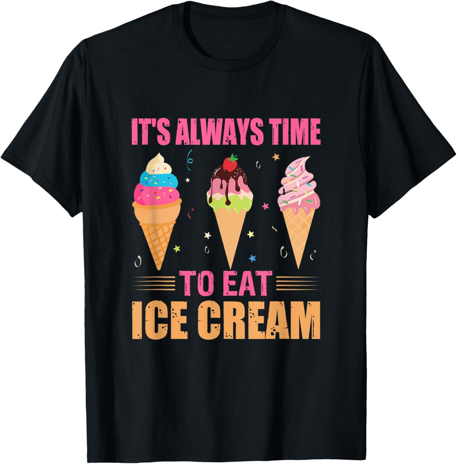 Playful Comfort Tee - Funny Time To Eat Ice-Cream Chill Ice Lolly T ...