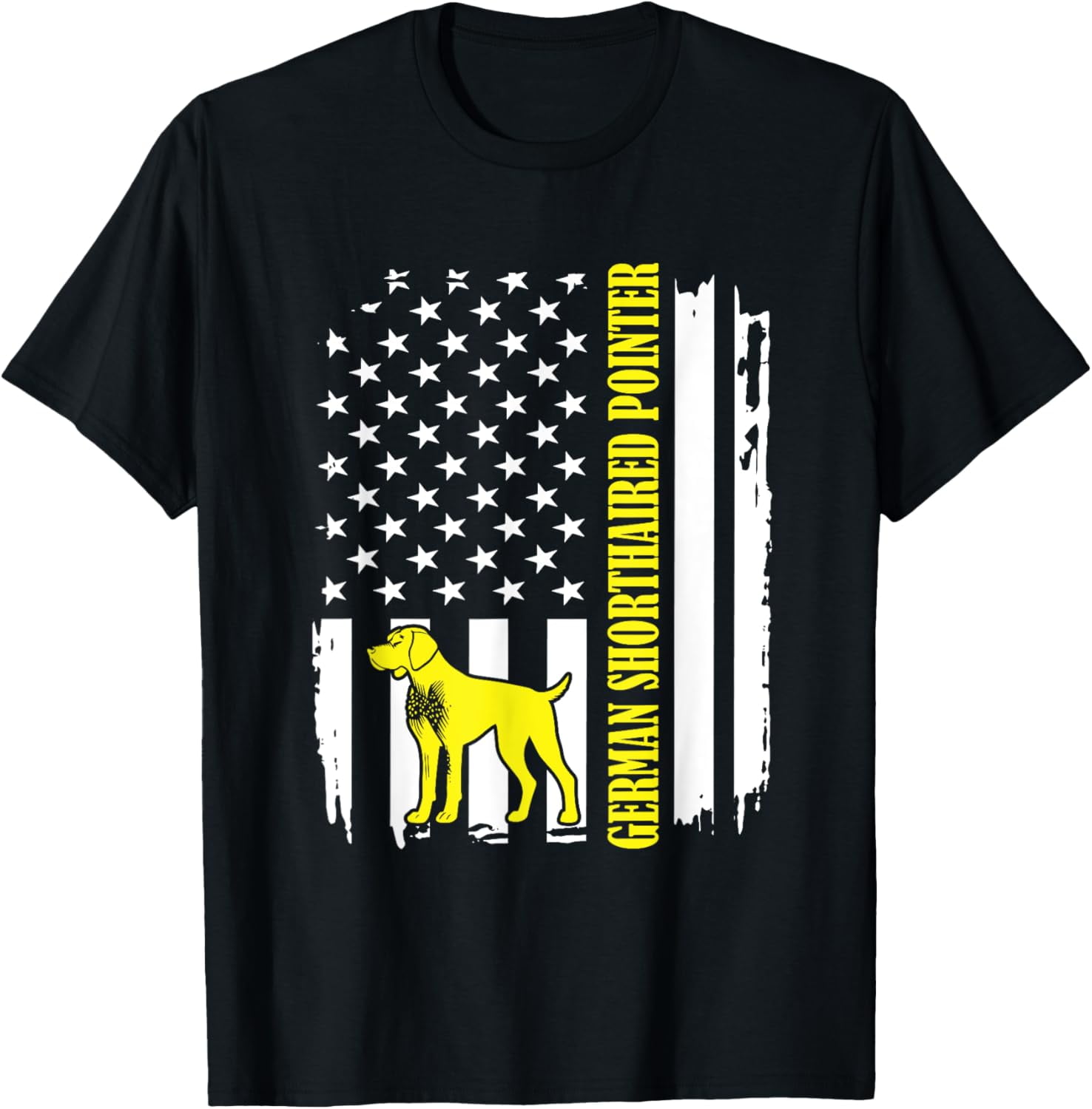 Playful Comfort Tee - German Shorthaired Pointer American Flag GSP ...