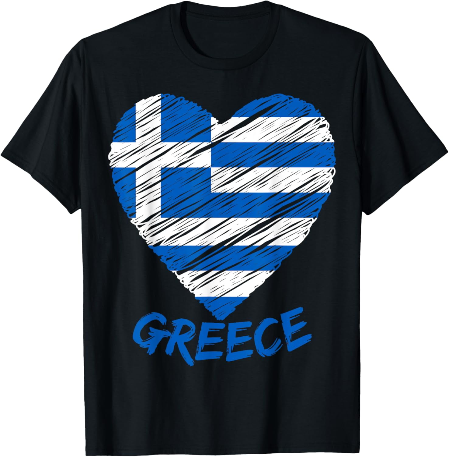 Playful Comfort Tee - Greece and Greek Flag in a Heart - Greece ...