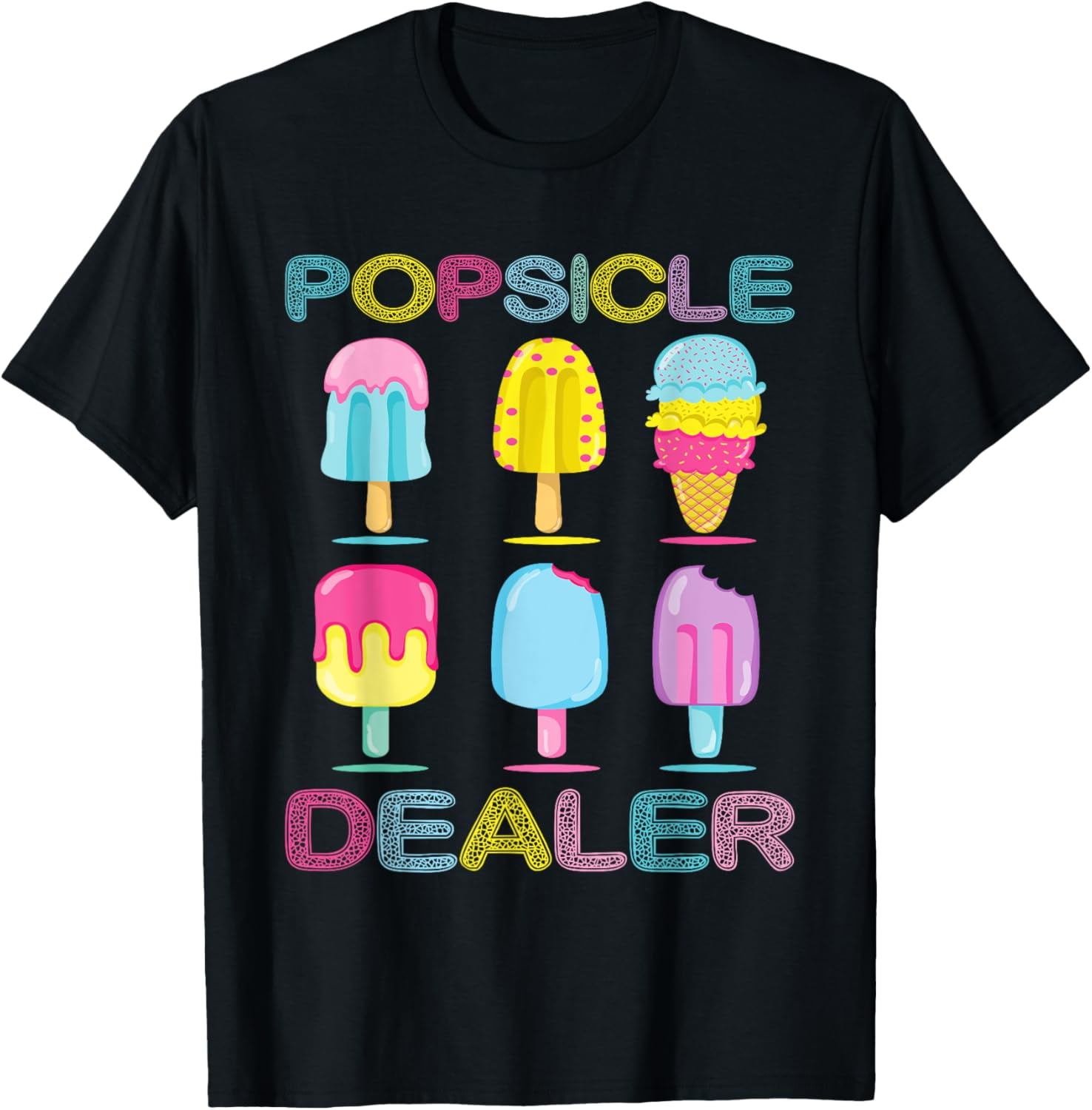 Playful Comfort Tee - Hello Summer Vacation Ice Popsicle Ice Lolly ...