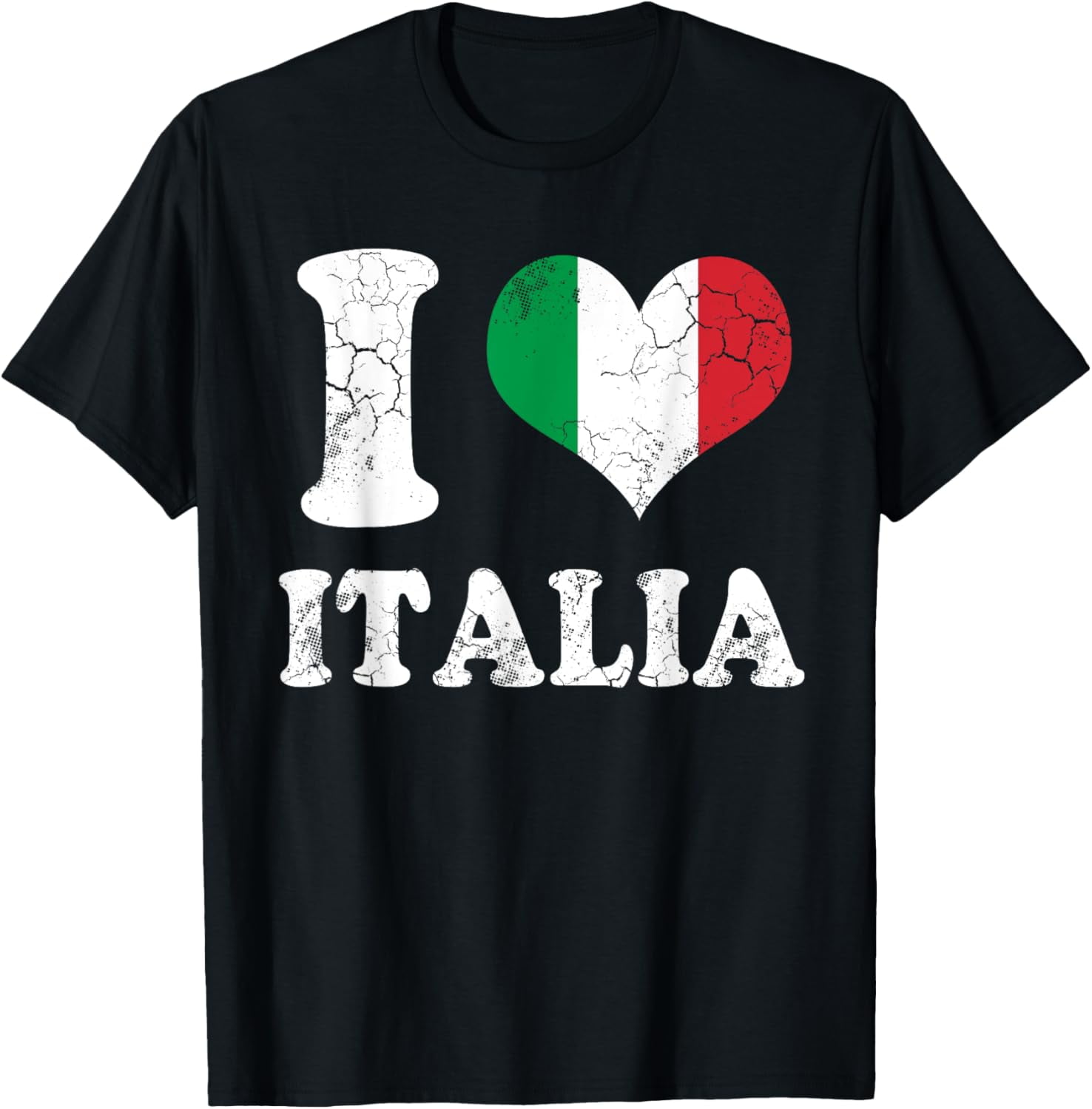 Playful Comfort Tee - I Love Italia Flag Heart Italy Italian Italiano T ...