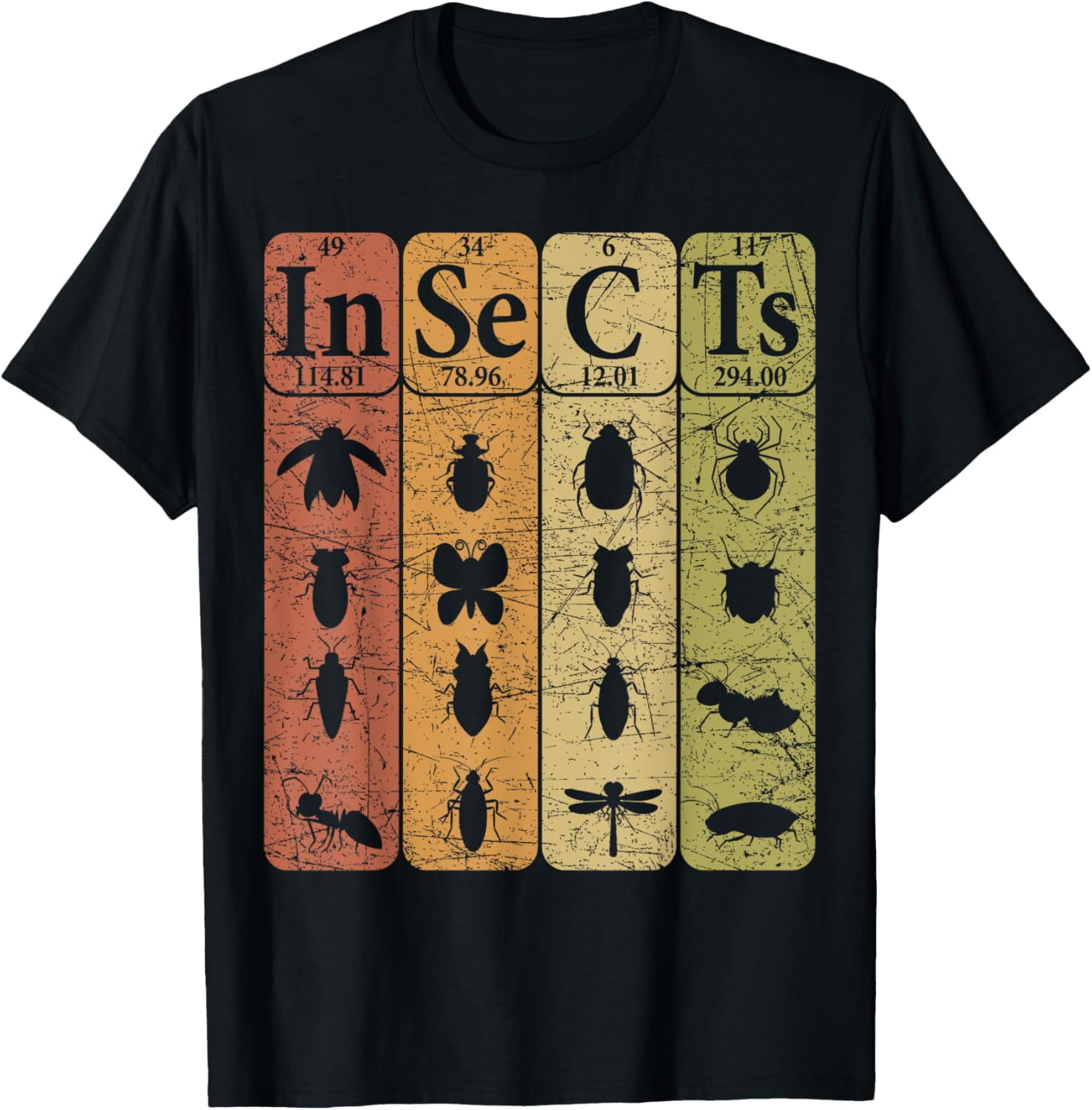 Playful Comfort Tee - Insects Periodic Table Elements Entomologist ...