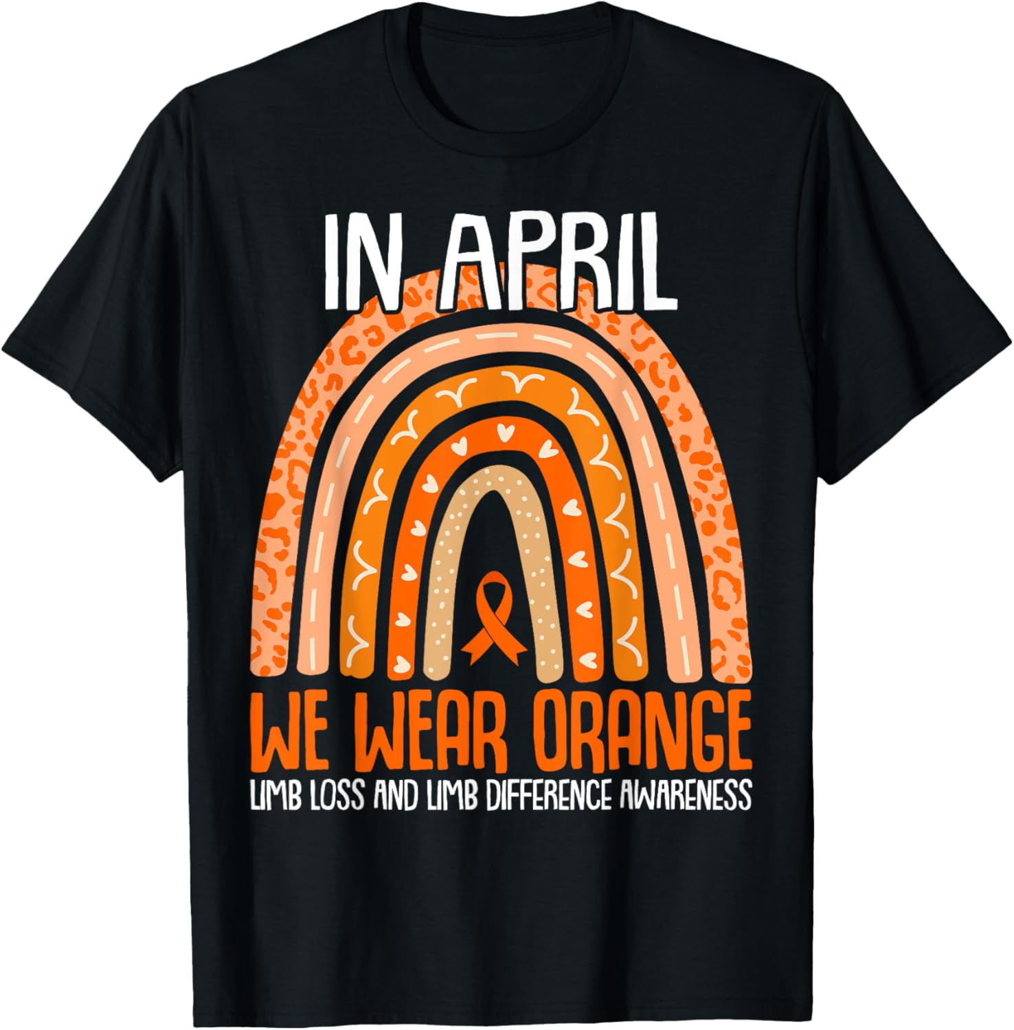 Playful Comfort Tee - Limb Loss Awareness Ribbon Support Amputation ...