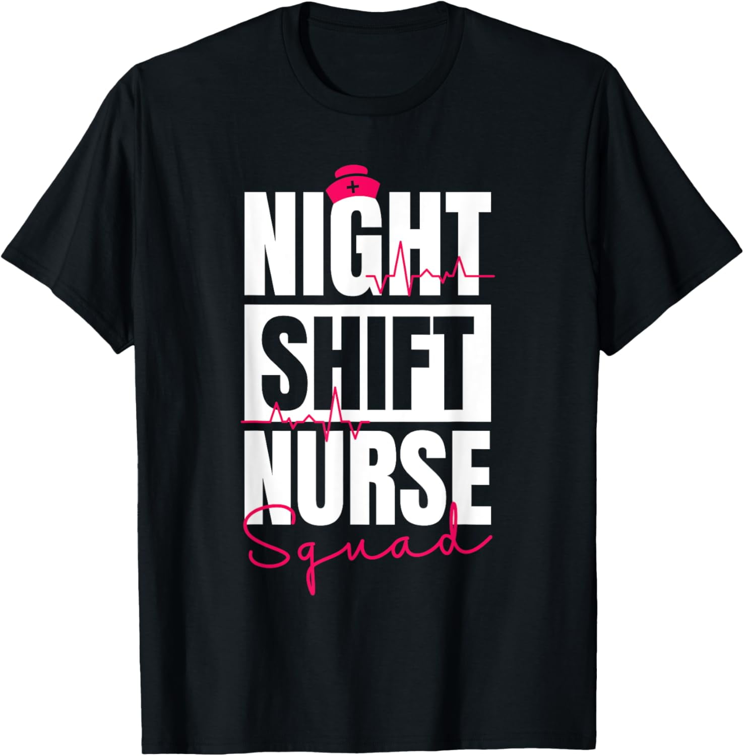 Playful Comfort Tee - Night Shift Nurse Squad, Night Shift RN Hospital ...