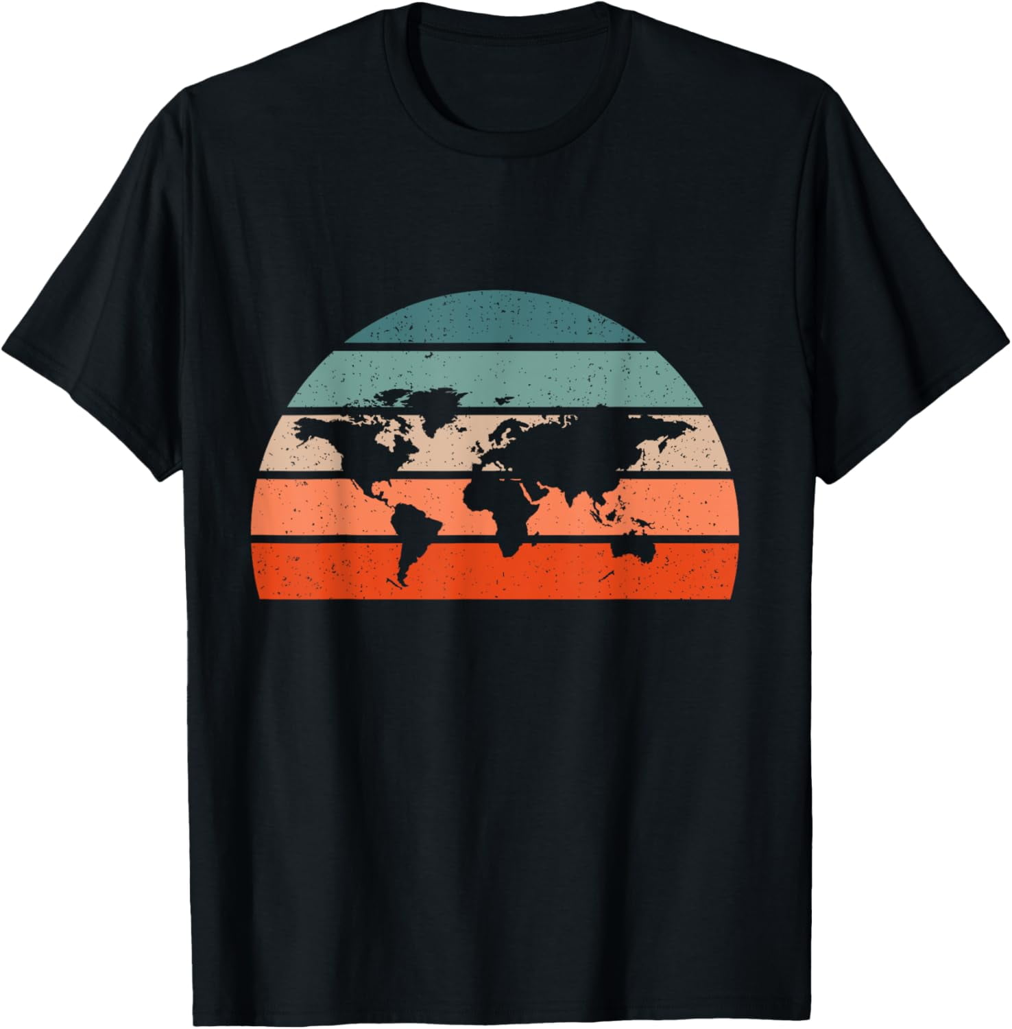 Playful Comfort Tee - Retro Geography World Map Geographer T-Shirt ...