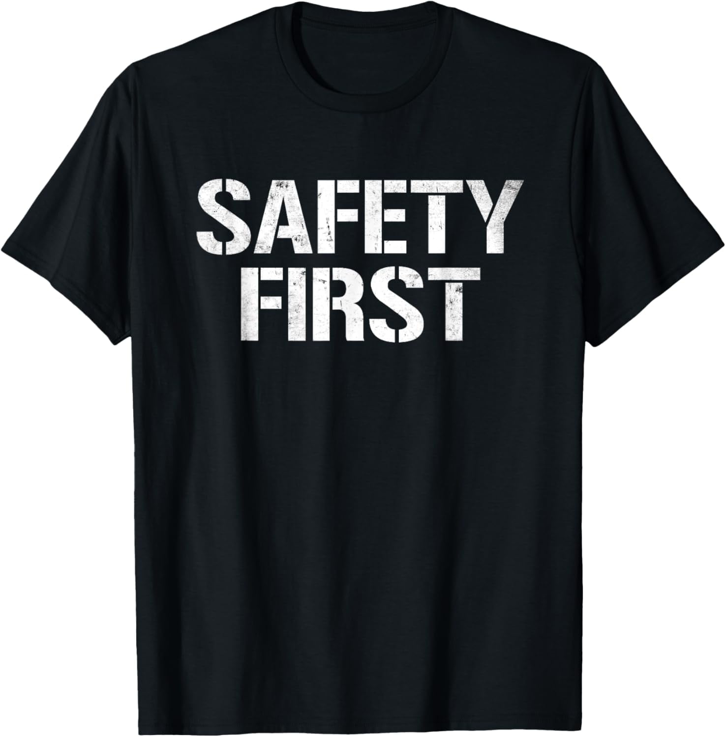 Playful Comfort Tee - Safety First Shirt Black T-Shirt Funny Humour ...