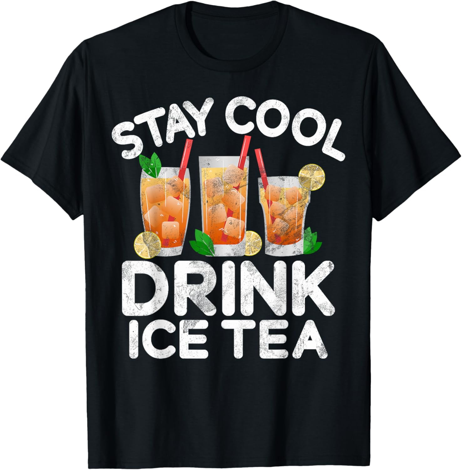 Playful Comfort Tee - Stay Cool Drink Ice Tea T-Shirt - Walmart.com