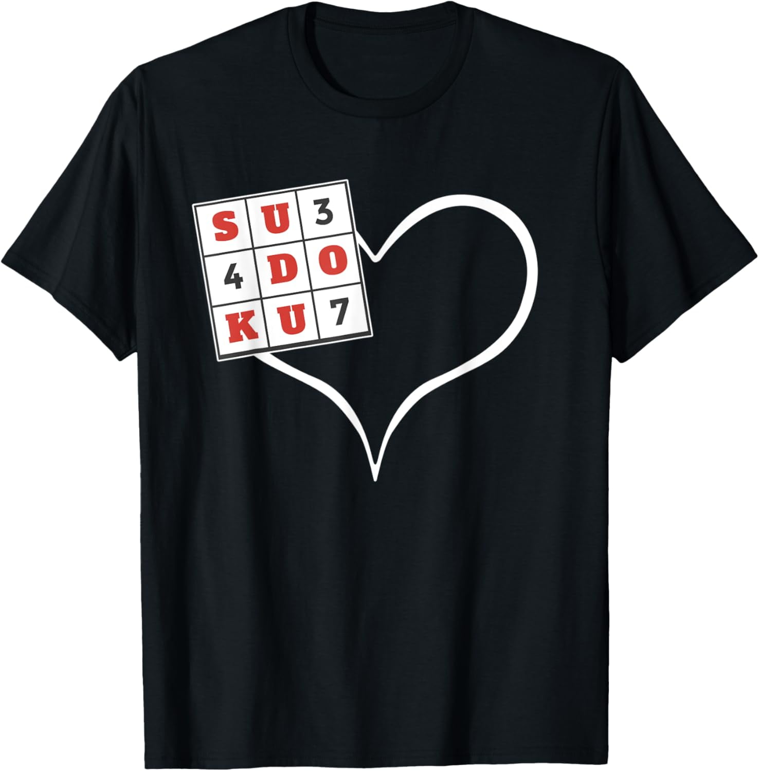 Playful Comfort Tee - Sudoku Puzzles Logical puzzles cute heart women girl Sudoku T-Shirt ...