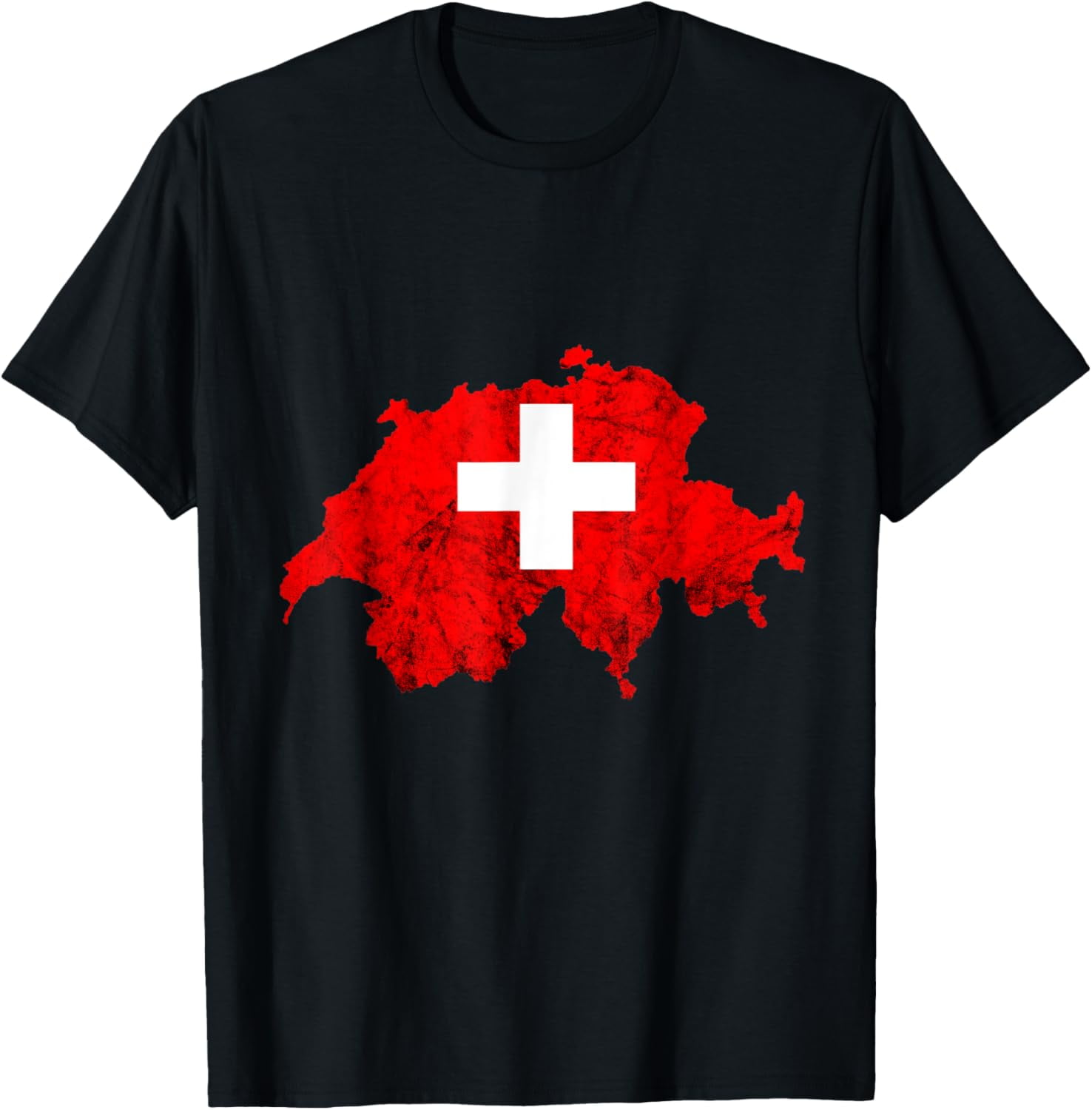 Playful Comfort Tee - Switzerland Vintage Swiss Flag Map Swiss Pride ...