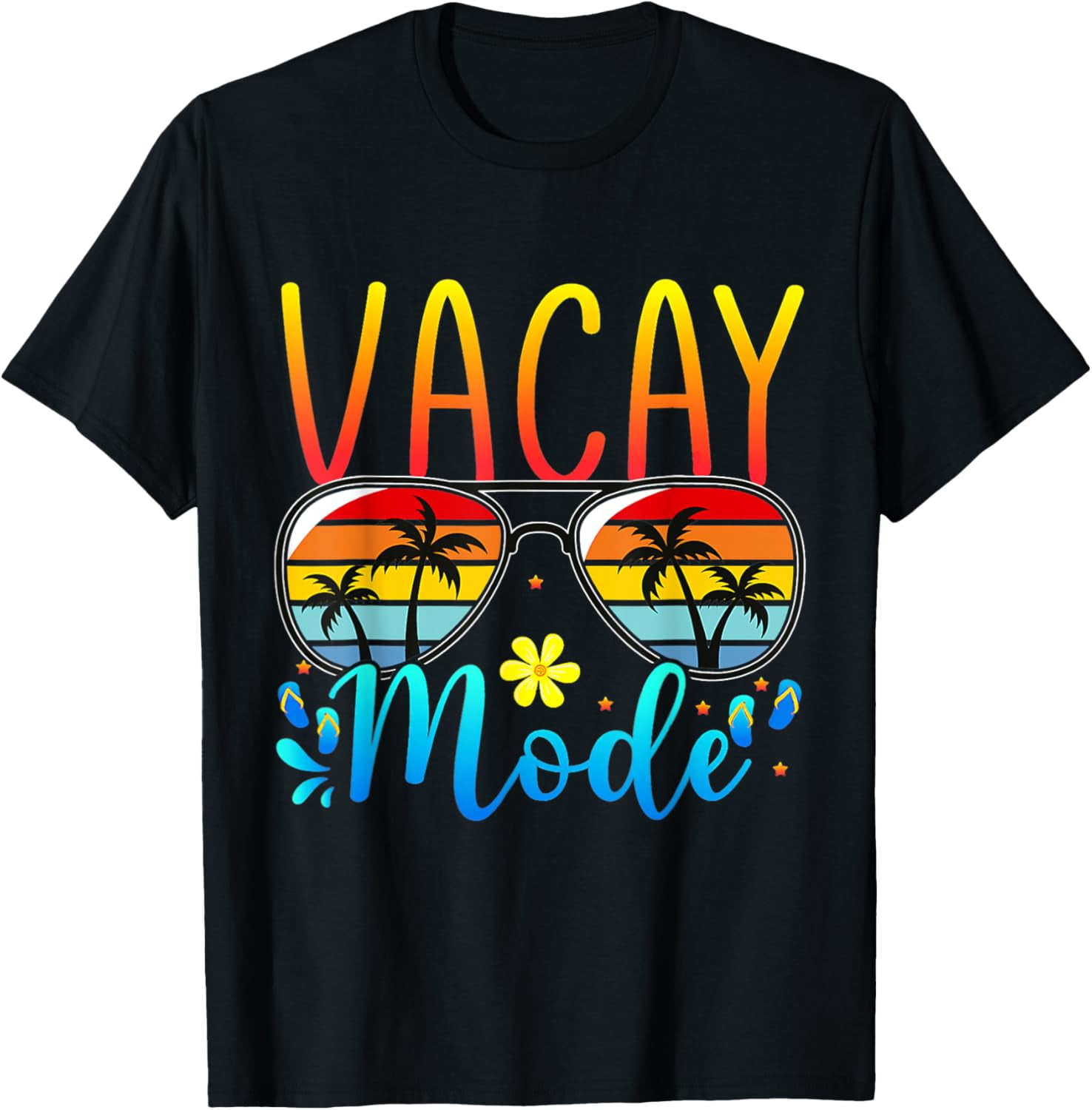 Playful Comfort Tee - Vacay Mode Vintage Palm Tree Tropical Beach Vacation Funny T-Shirt ...