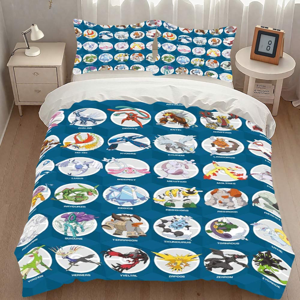Playful Design Pikachu Pokemon Duvet Cover Bed Sheet- Christmas Gifts ...