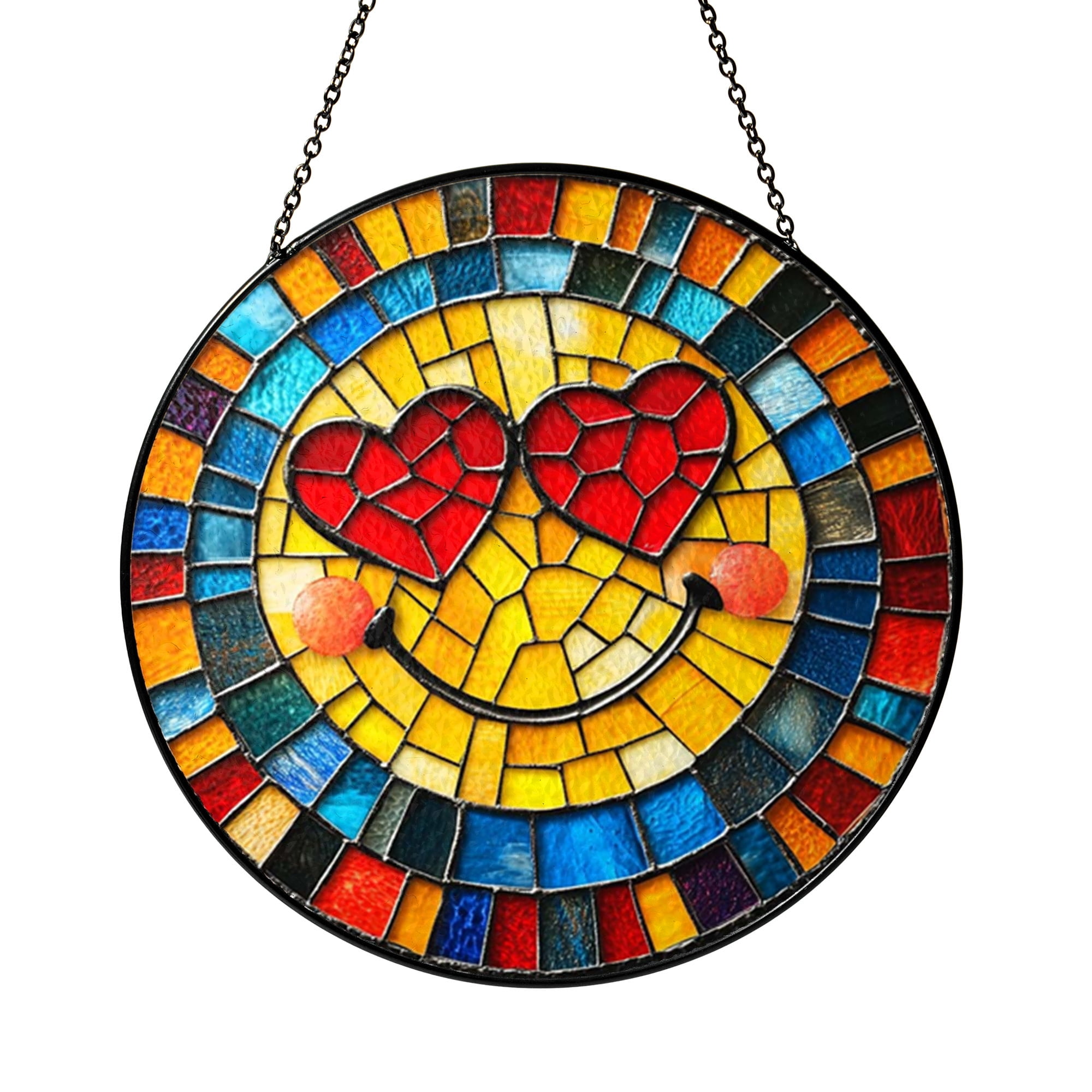 Playful Face Window Hanging – Glass Style Art1701 - Walmart.com