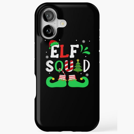 Playful Family Elf Squad Matching Holiday Crew iPhone 17 to 11 Pro Max ...