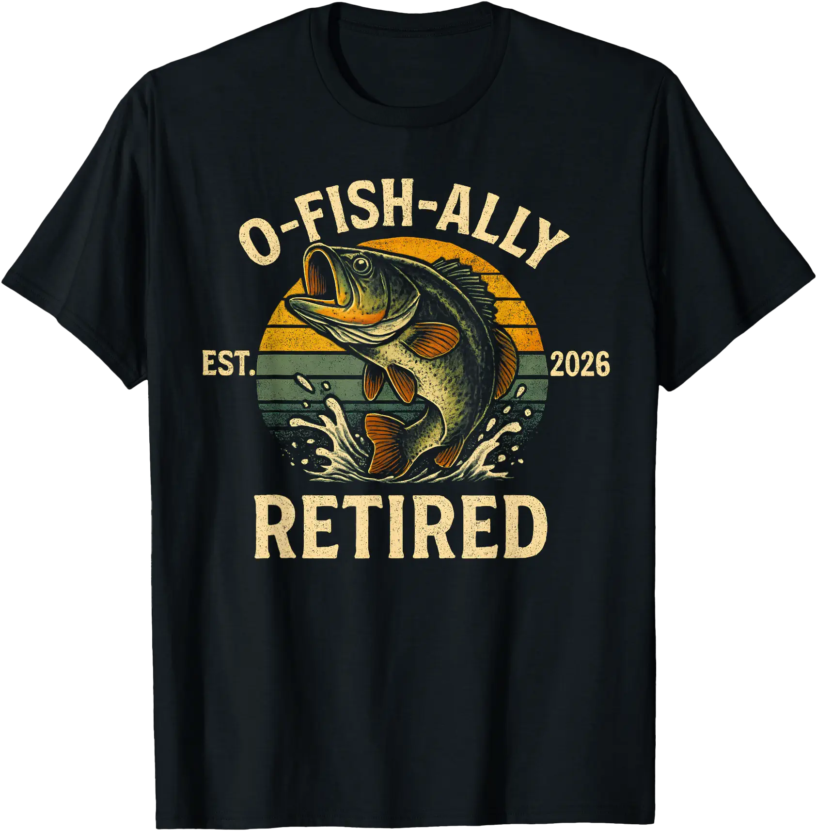 Playful Fish Jumping T-Shirt for Fisherman Retirement Celebration 2026 ...