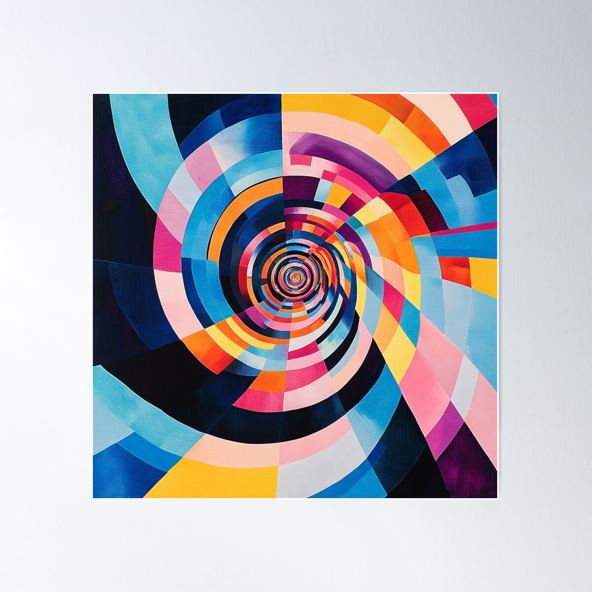 Playful Geometric Abstract | Vibrant Colorful Shapes Poster Wall Art ...