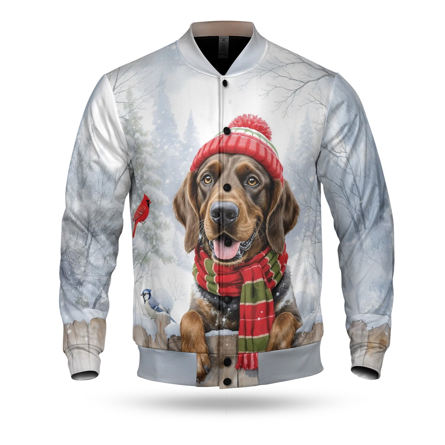 Playful German Shorthaired Pointer Welcomes Winter Snowy Day with ...