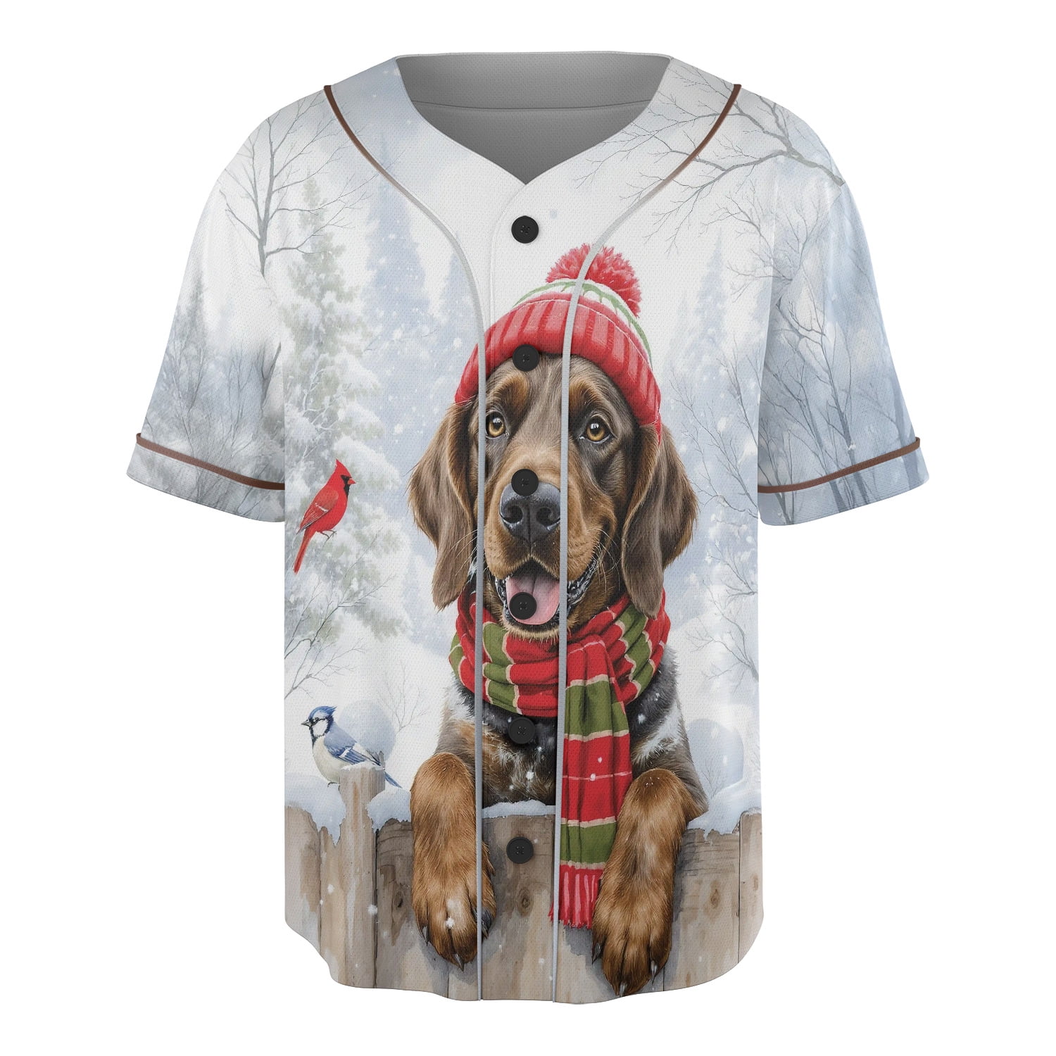 Playful German Shorthaired Pointer Welcomes Winter Snowy Day with ...