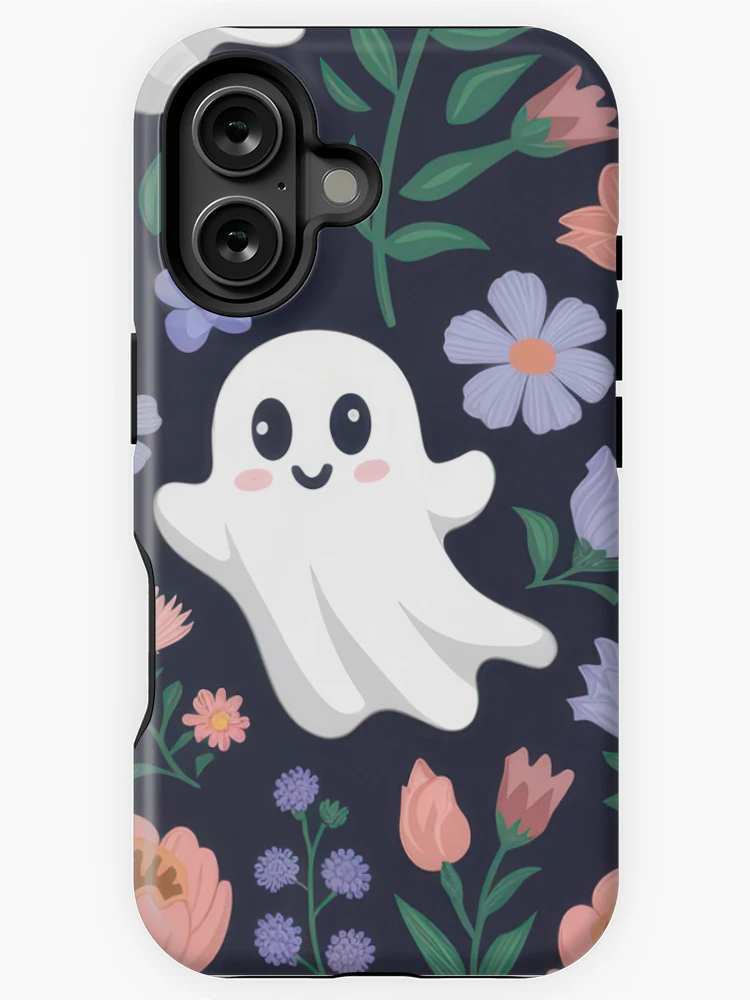 Playful Ghosts Among Pastel Flowers Pattern iPhone 11 to 16 Pro Max ...