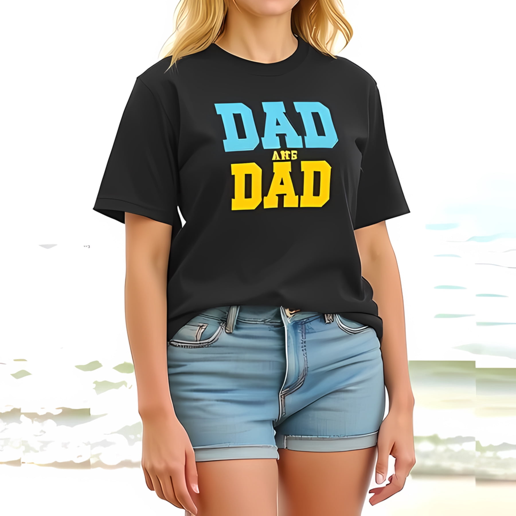 Playful Graphic Cotton T-Shirt for Summer - 'DAD AND DAD' Design in ...