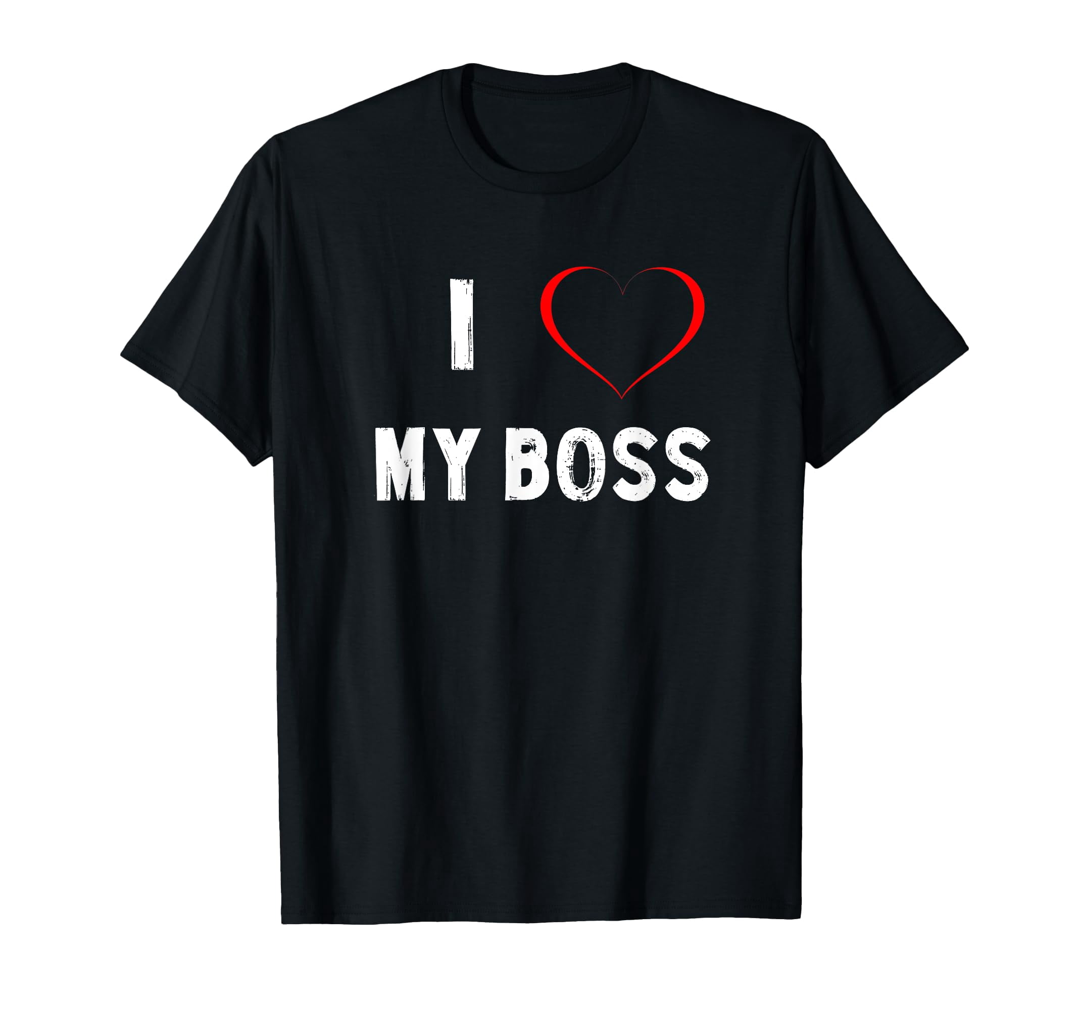 Playful Heart Design I Love My Boss T-Shirt for Fun Office Wear ...