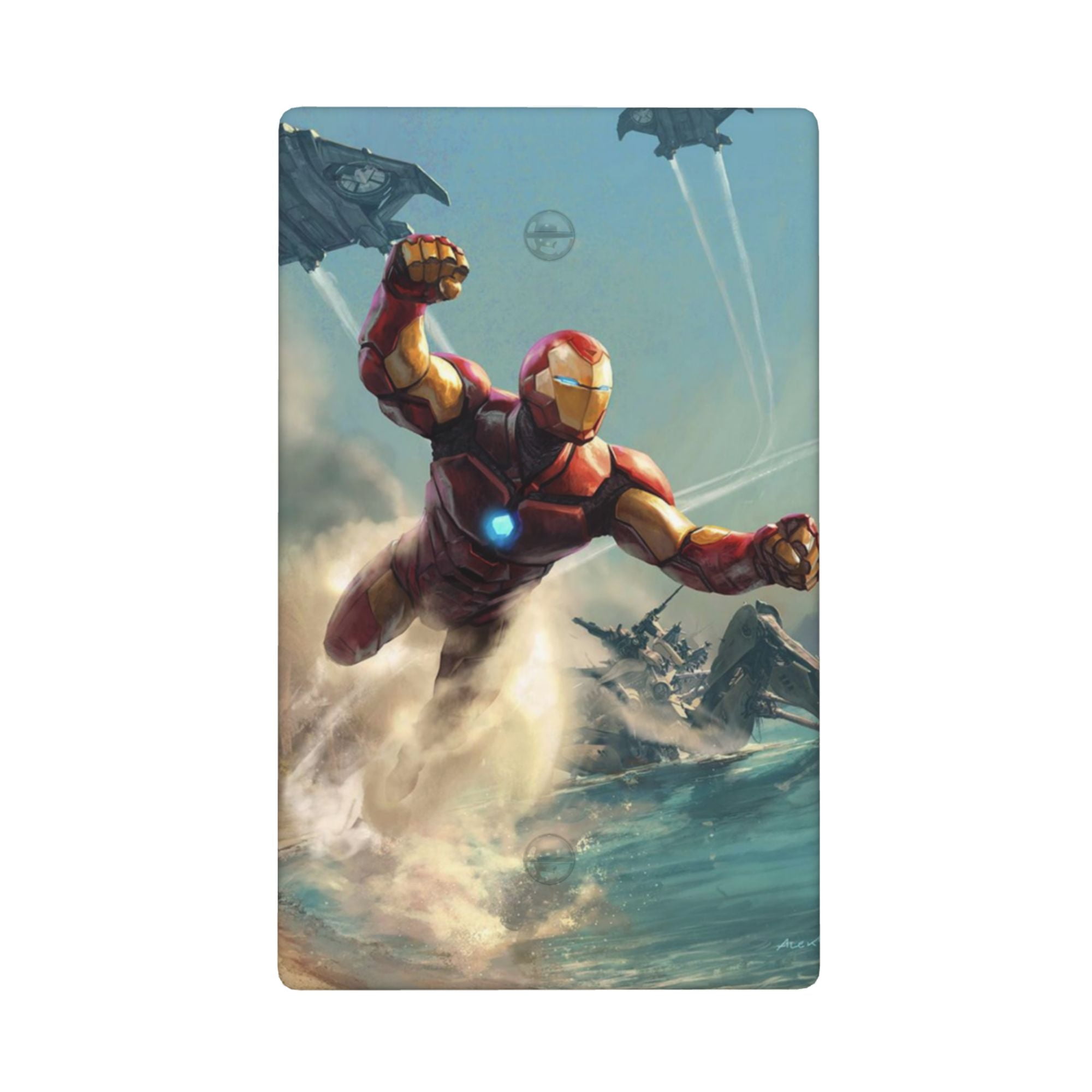 Playful Iron Man Cartoon Switch Cover Decorative Wall Panels: Adding ...