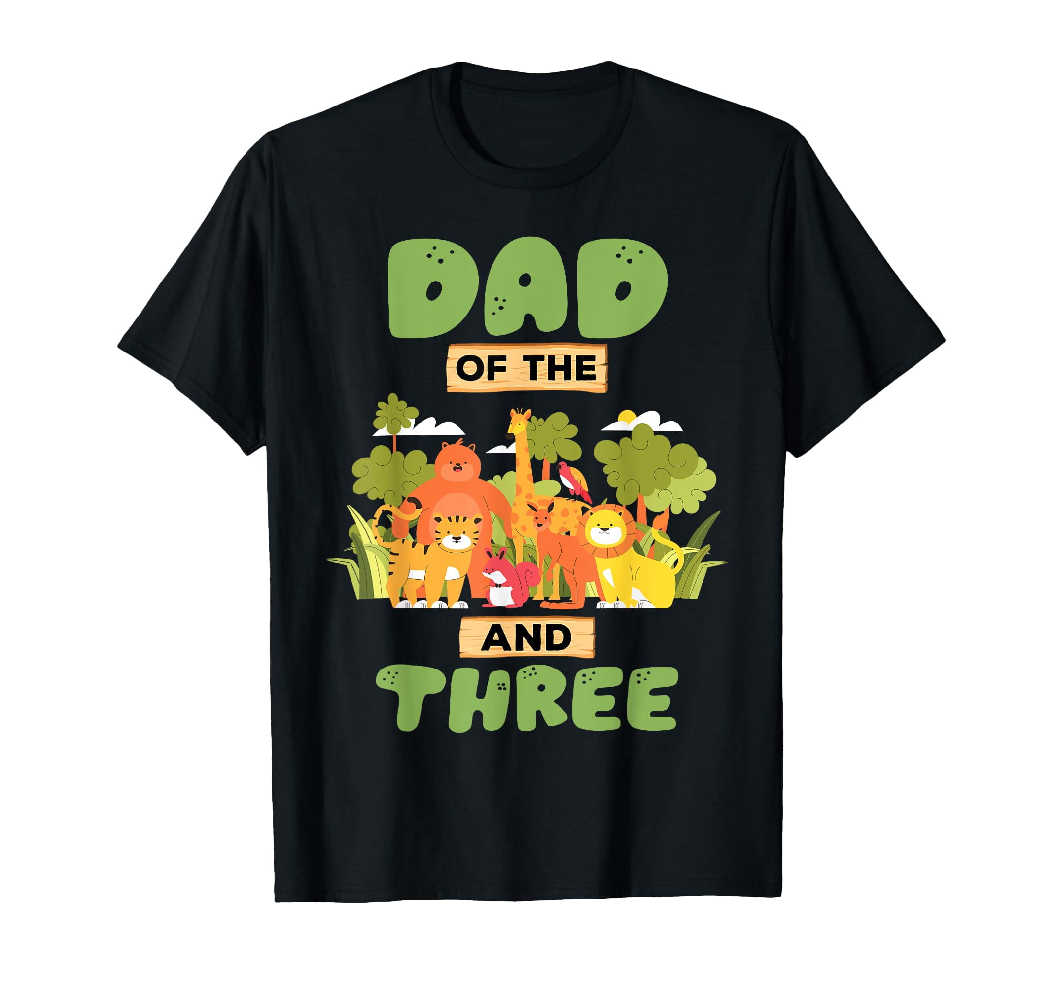Playful Jungle Animal Graphic T-Shirt for Fun Dad Humor and Parenting ...